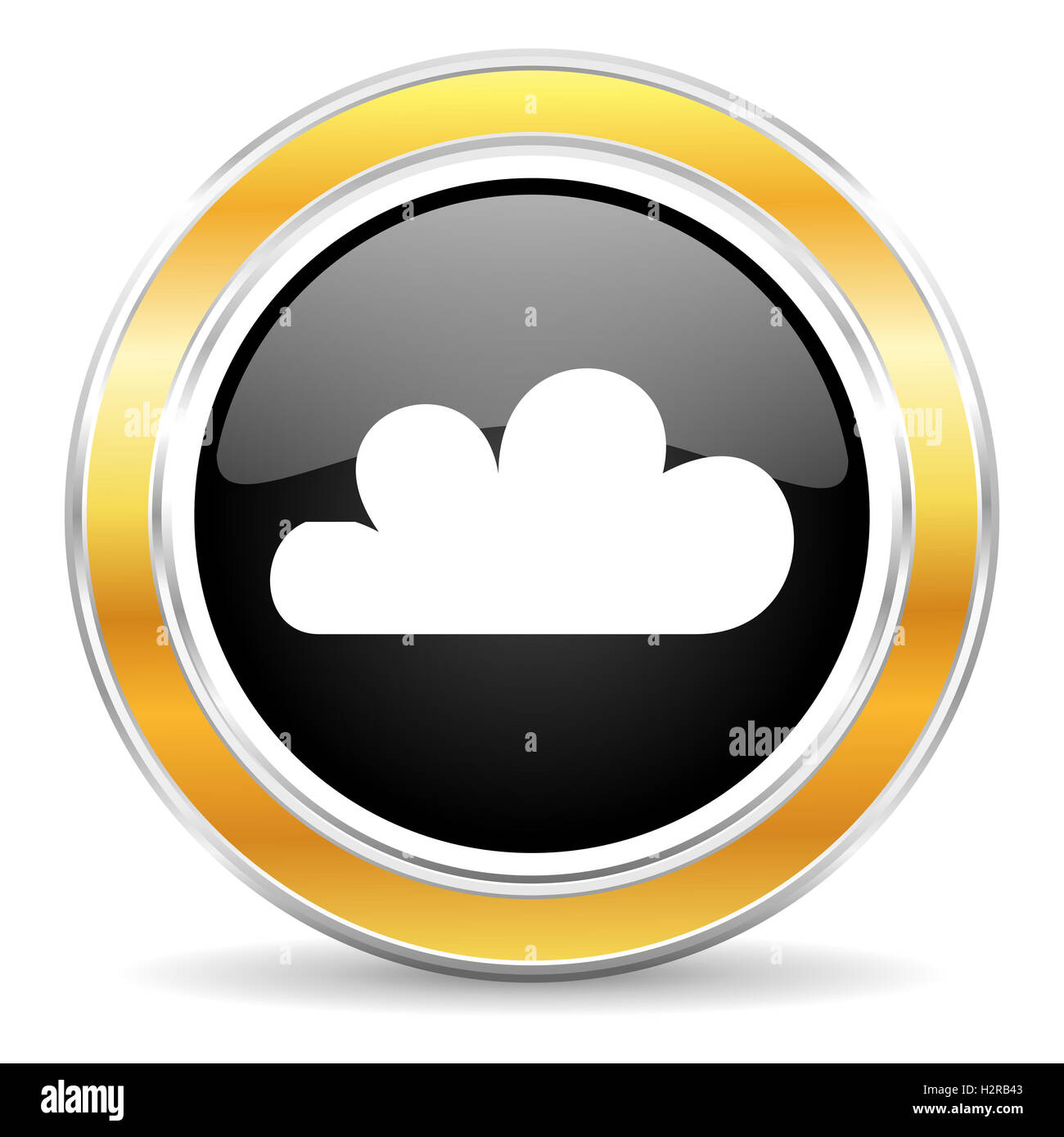Cloud symbol icon golden hi-res stock photography and images - Alamy