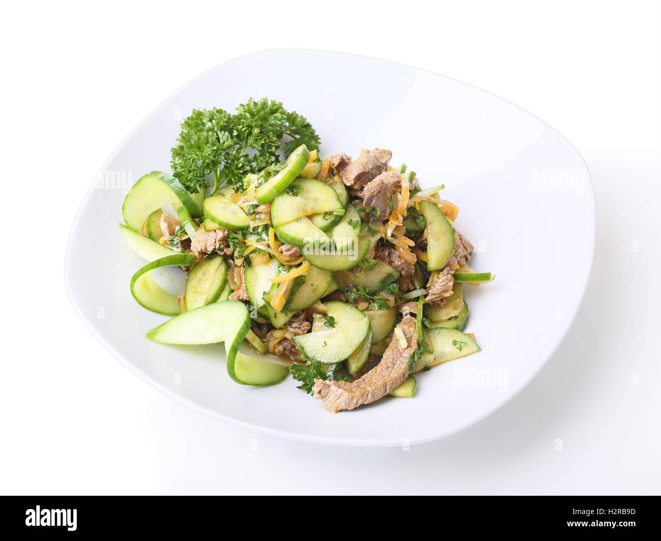 PLate with Veche salad Stock Photo - Alamy