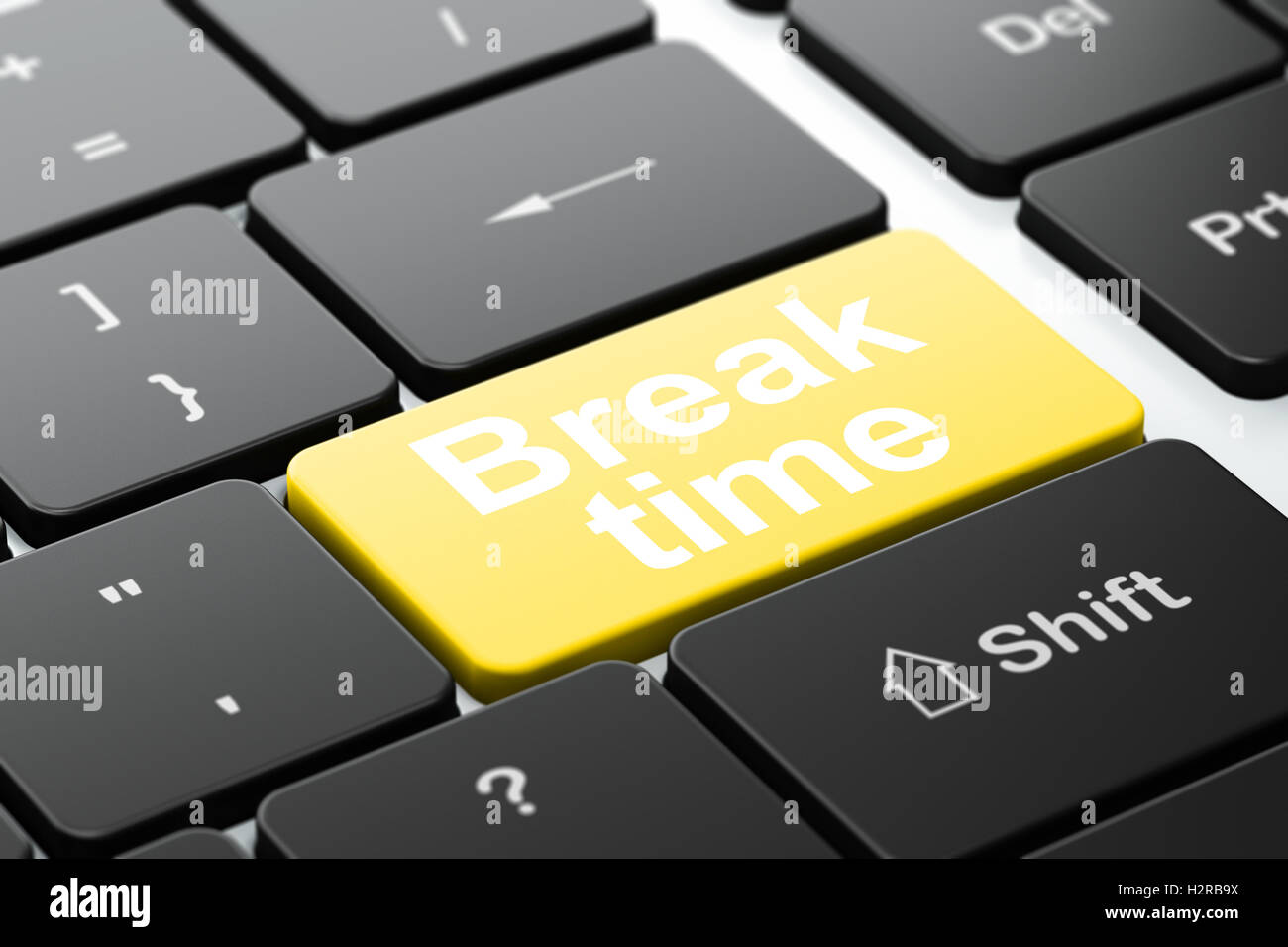Timeline concept: Break Time on computer keyboard background Stock ...