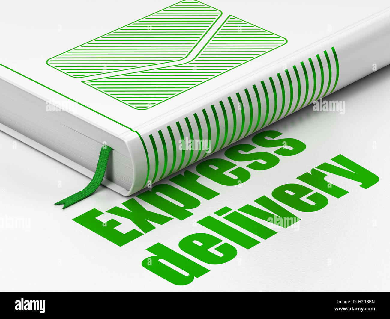 Finance concept: book Email, Express Delivery on white background Stock ...