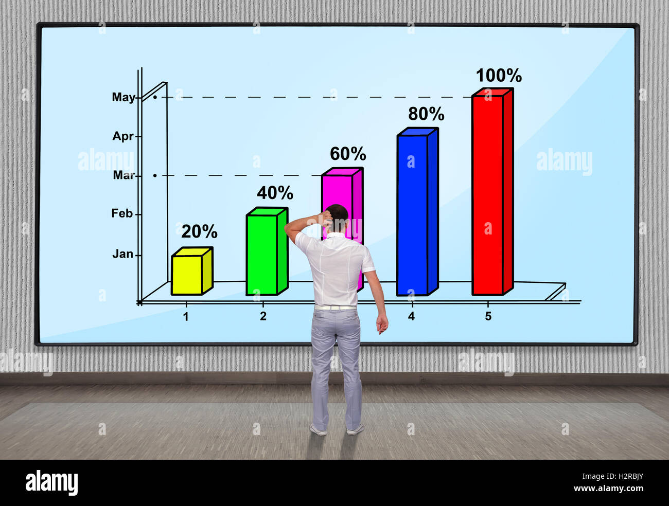 men looking at chart Stock Photo - Alamy