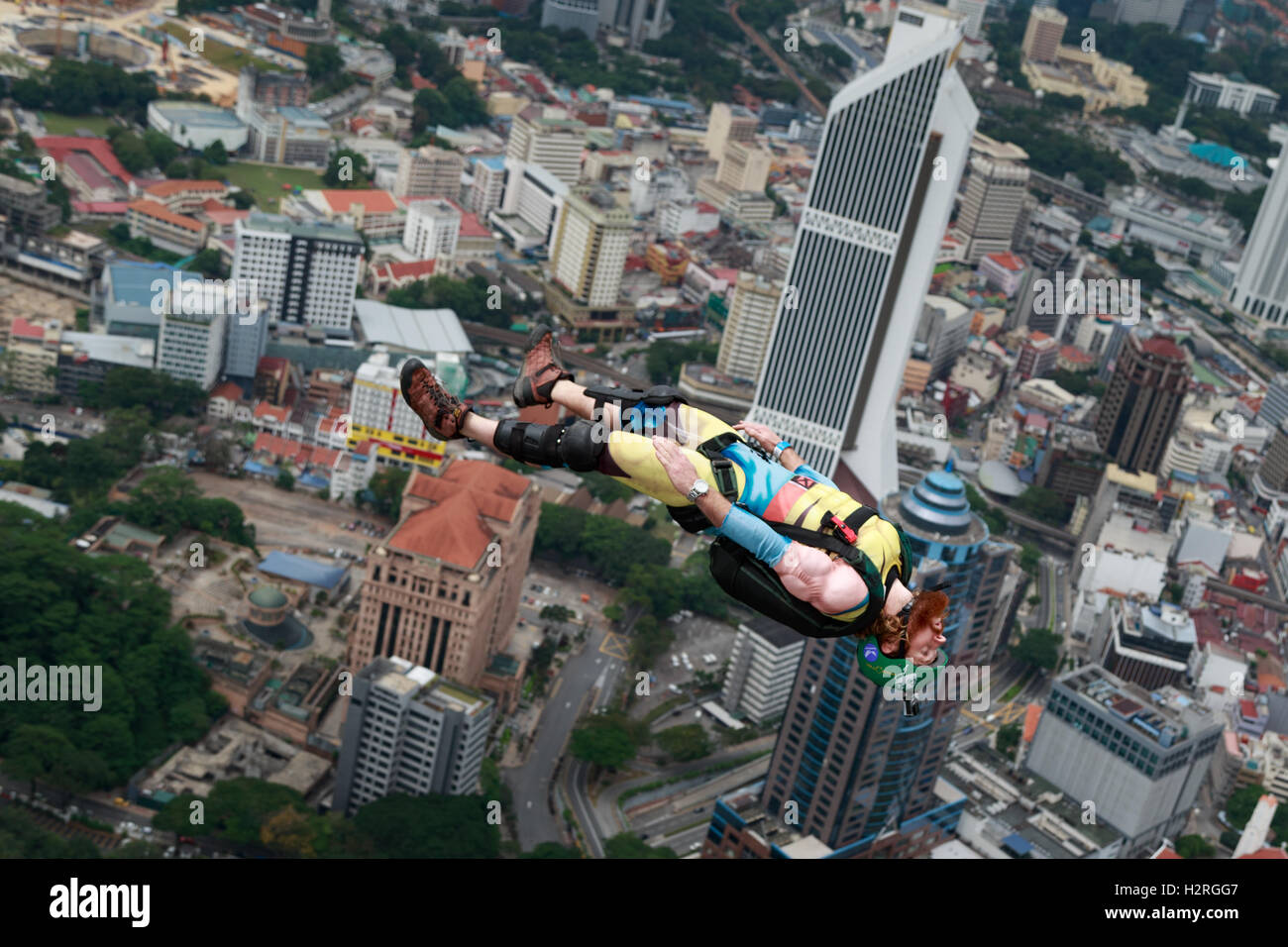 Kuala Lumpur, Malaysia. 1st Oct, 2016. KL Tower BASE Jump 2016 is an annual event of the Kuala ...
