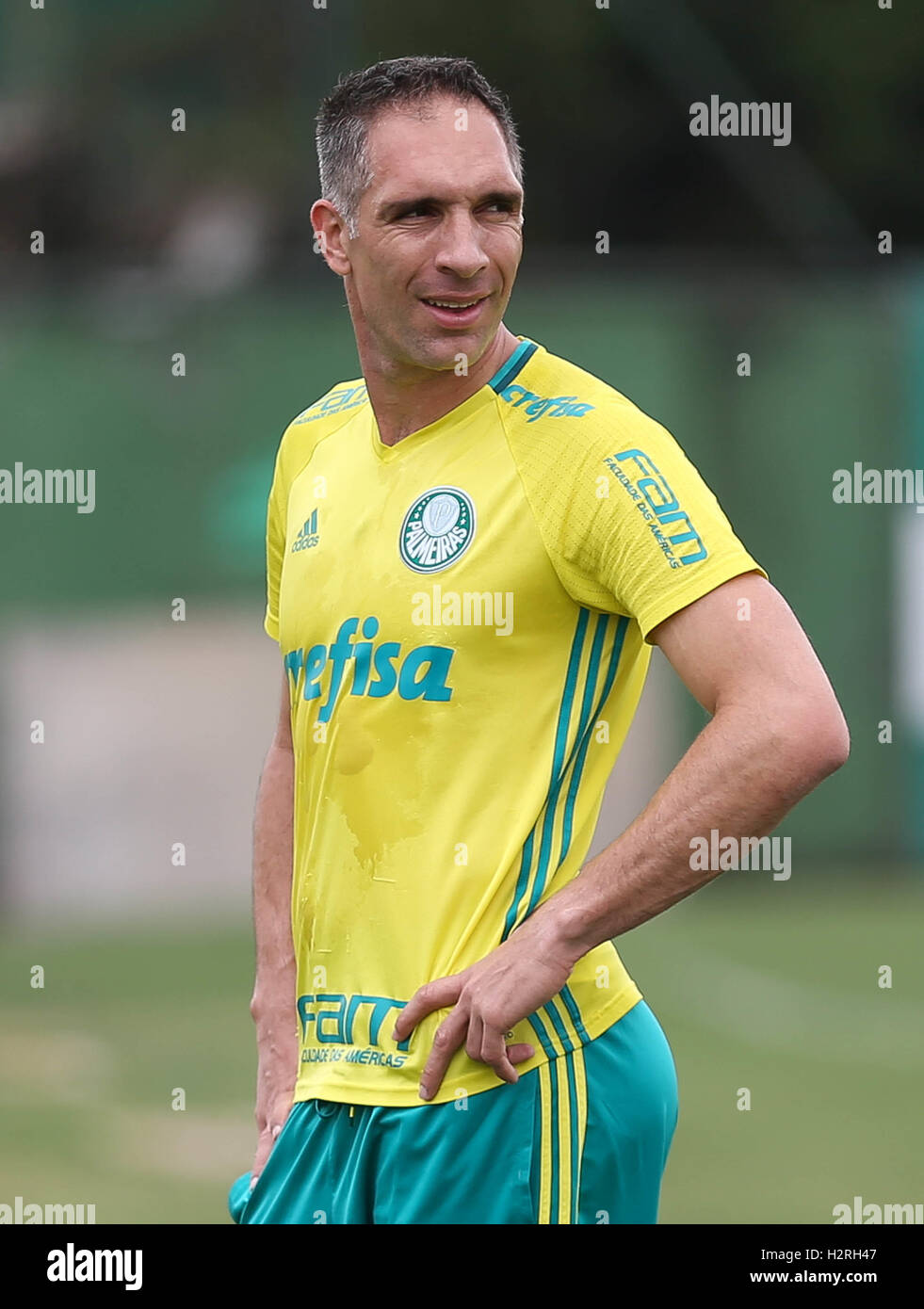 SÃO PAULO, SP - 01.10.2016: TREINO DO PALMEIRAS - The goalkeeper ...