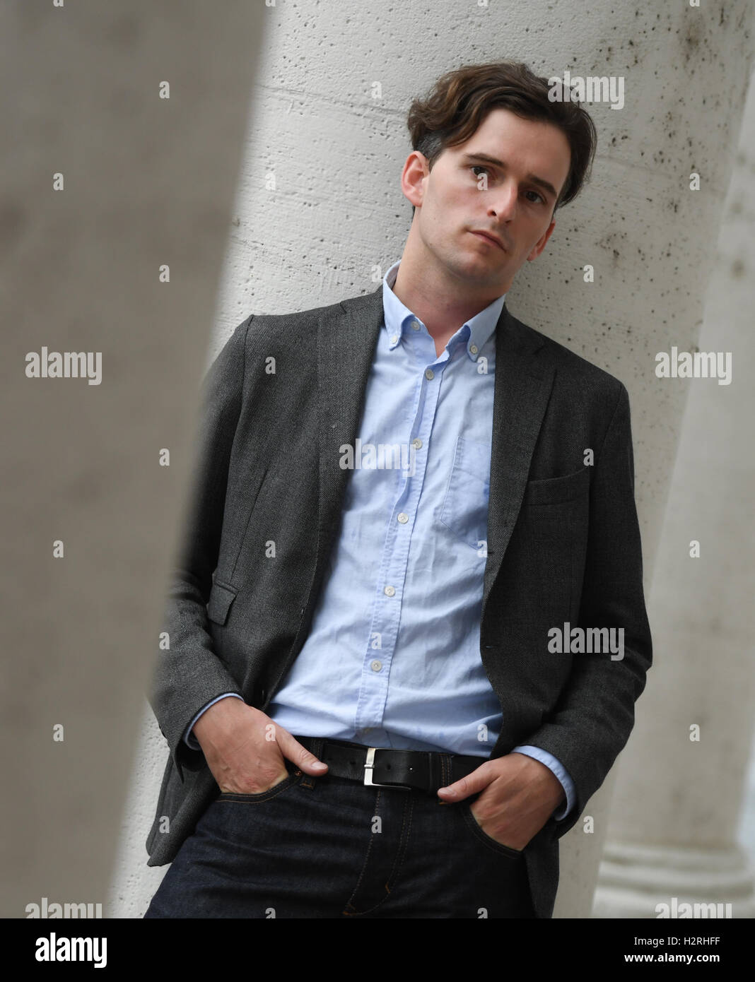 Author Reinhard Kaiser-Muehlecker looks into the camera during a ...