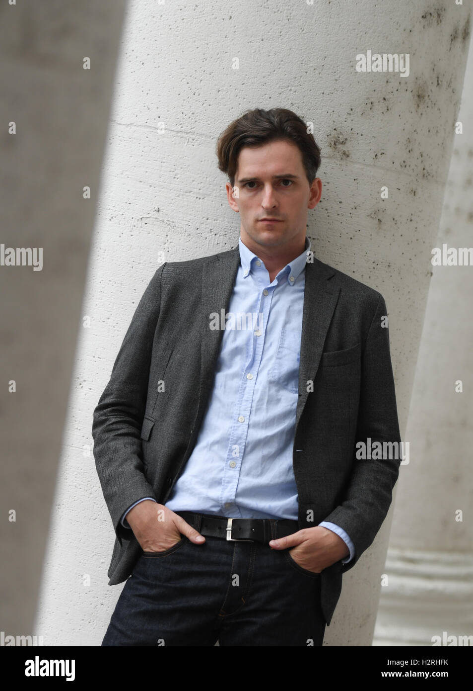 Author Reinhard Kaiser-Muehlecker looks into the camera during a ...