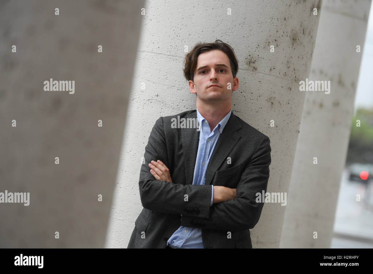 Author Reinhard Kaiser-Muehlecker looks into the camera during a ...