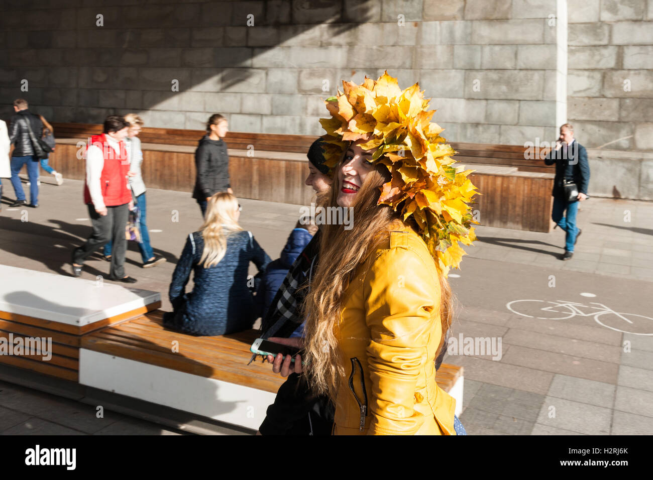 Moscow, Russia. Saturday, October 1, 2016. Warm and sunny weekend in ...