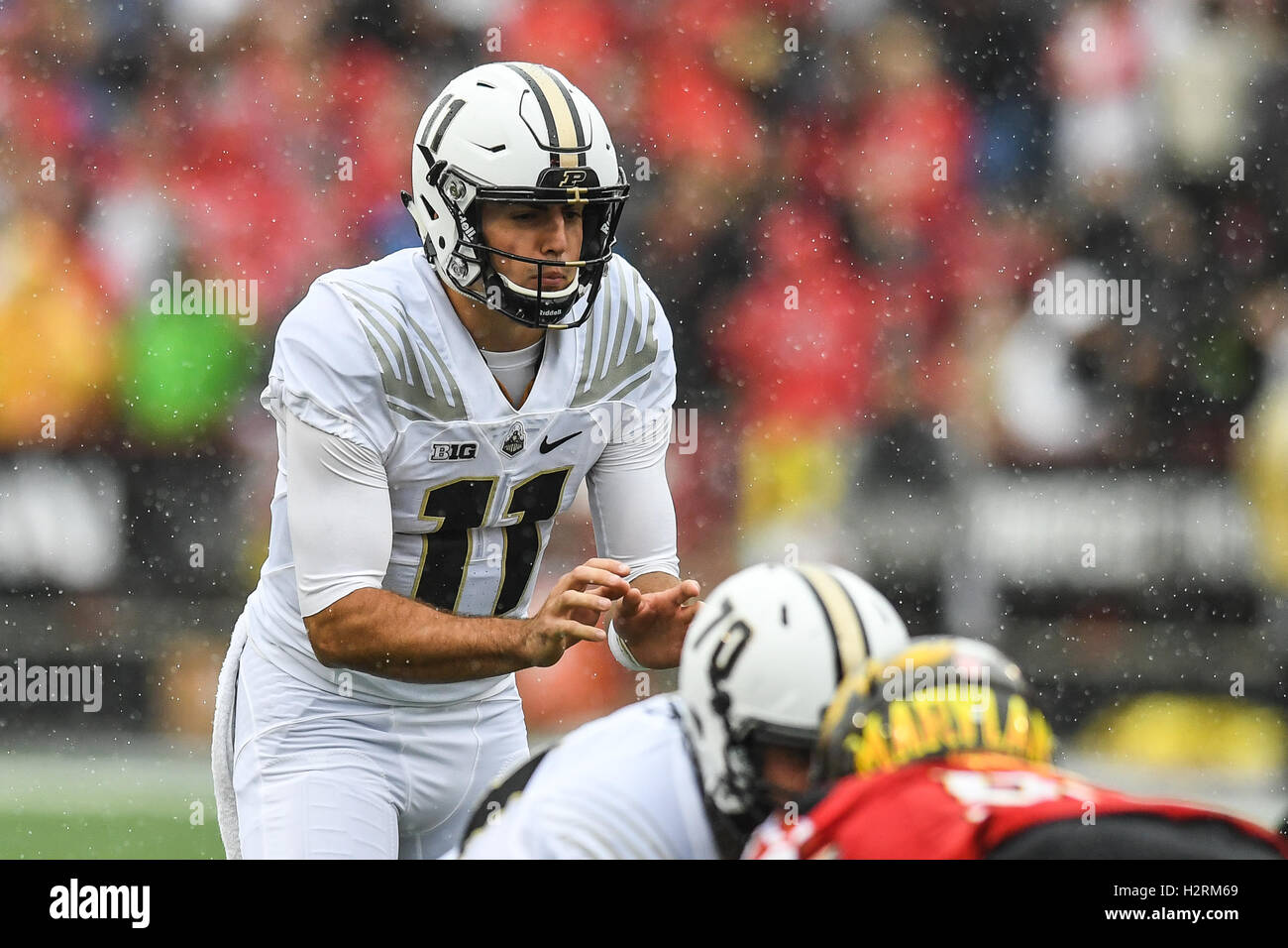 College Park, Maryland, USA. 1st Oct, 2016. Purdue quarterback DAVID ...