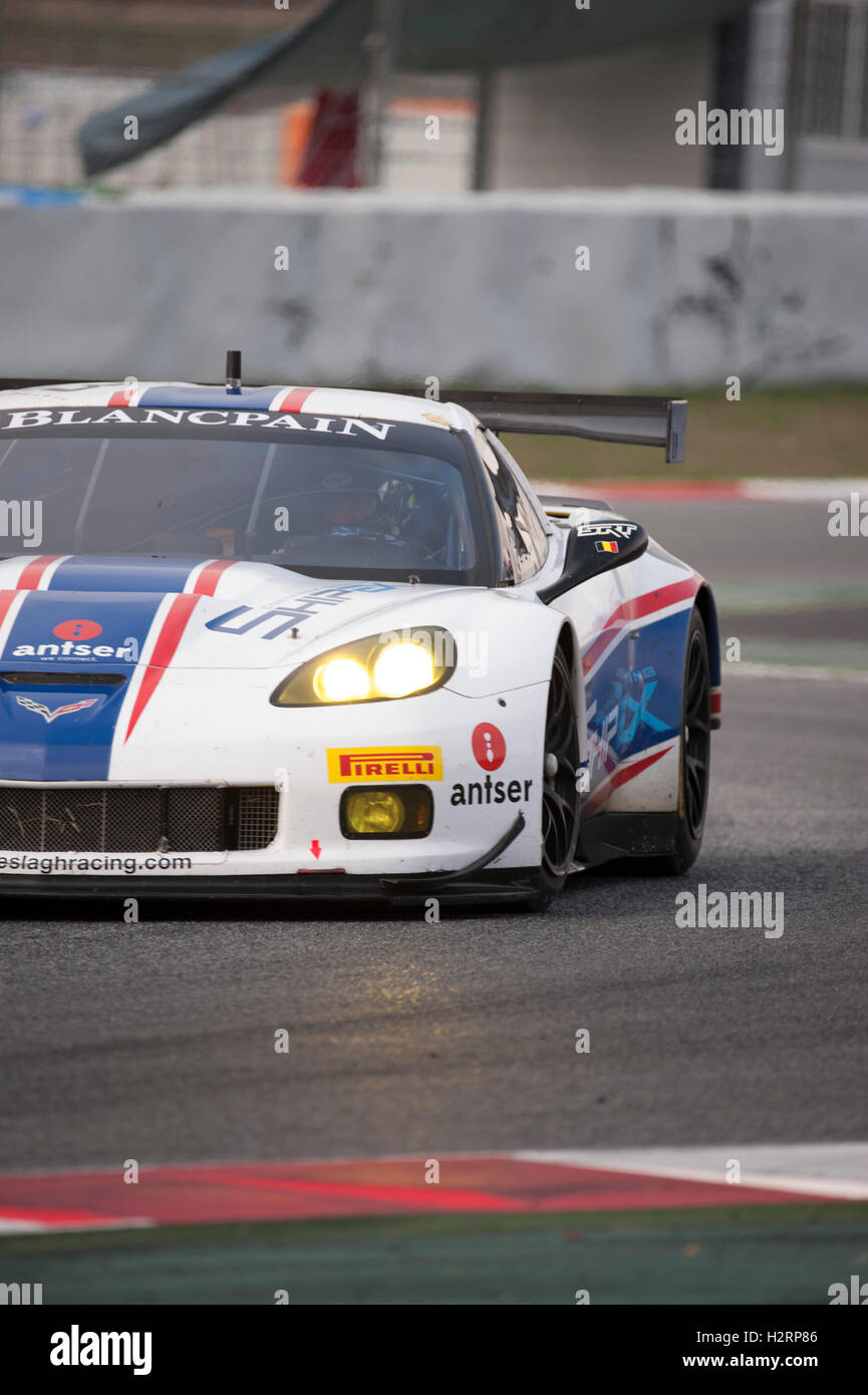 Barcelona, Spain. 2nd October, 2016. The Corvette C6 ZR1 GTE Blancpain ...
