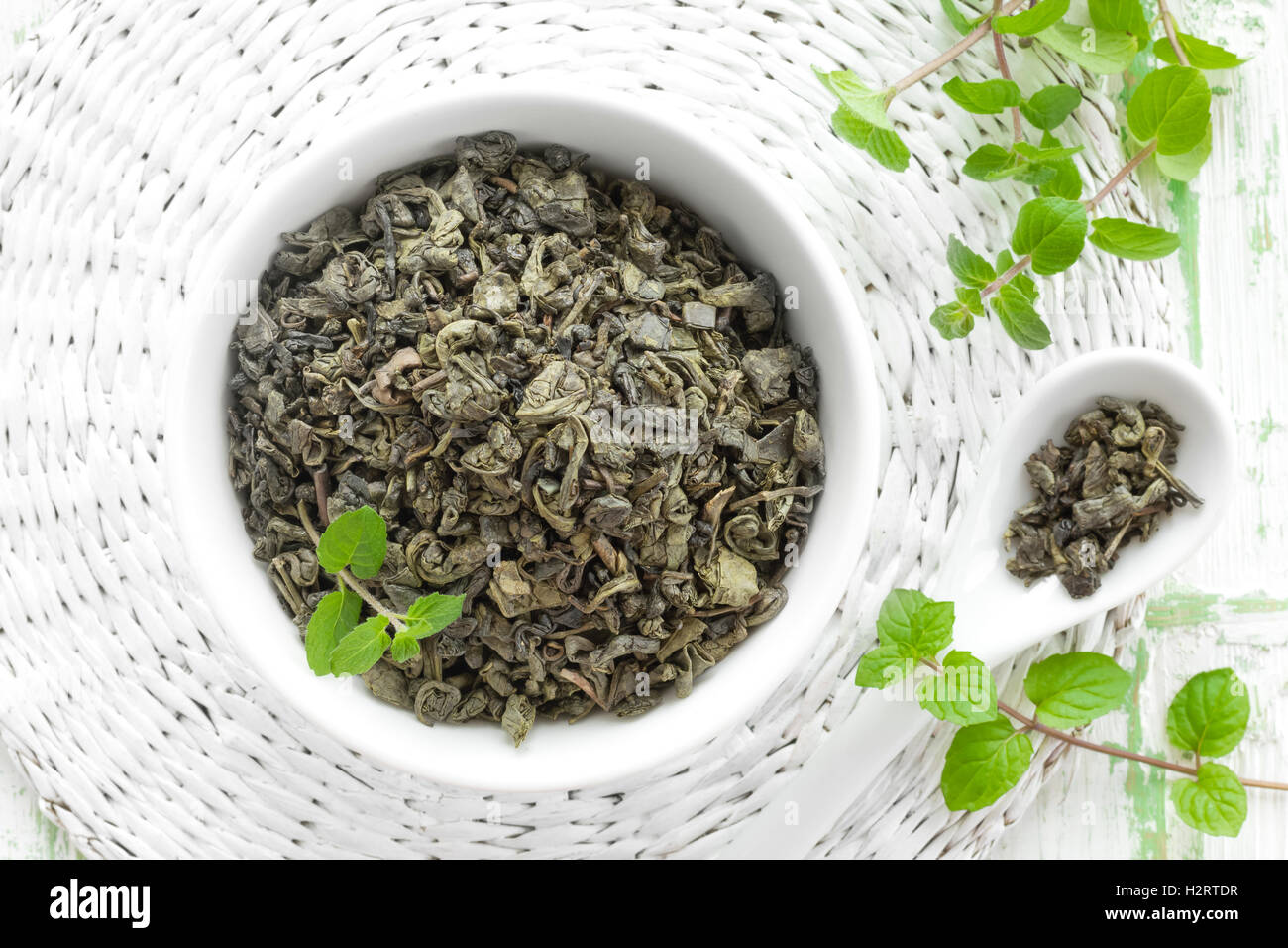 Tea with mint Stock Photo - Alamy