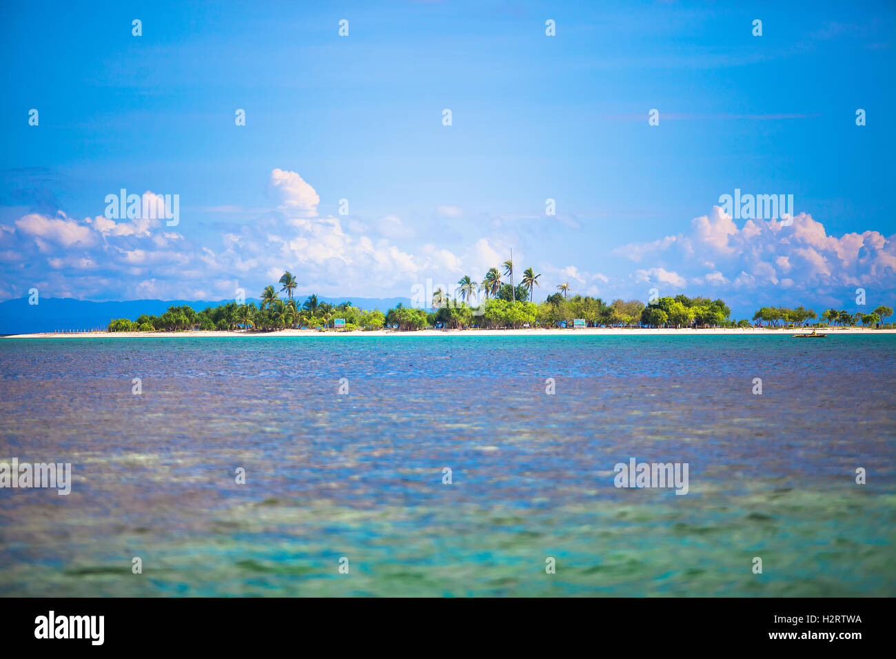 Beautiful tropical desert island Stock Photo - Alamy