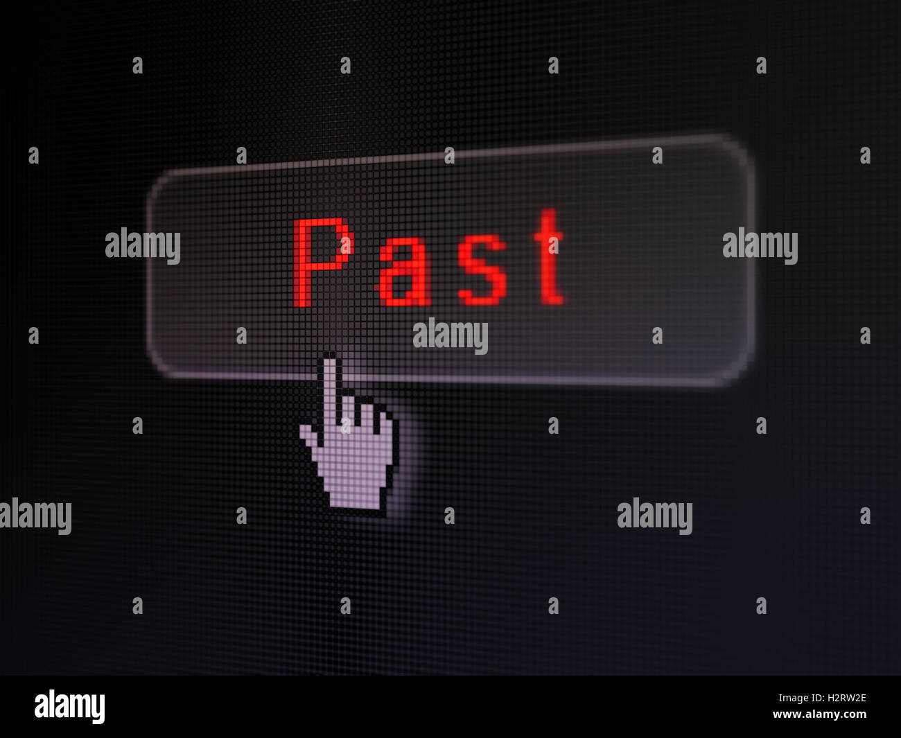 Time concept: Past on digital button background Stock Photo - Alamy
