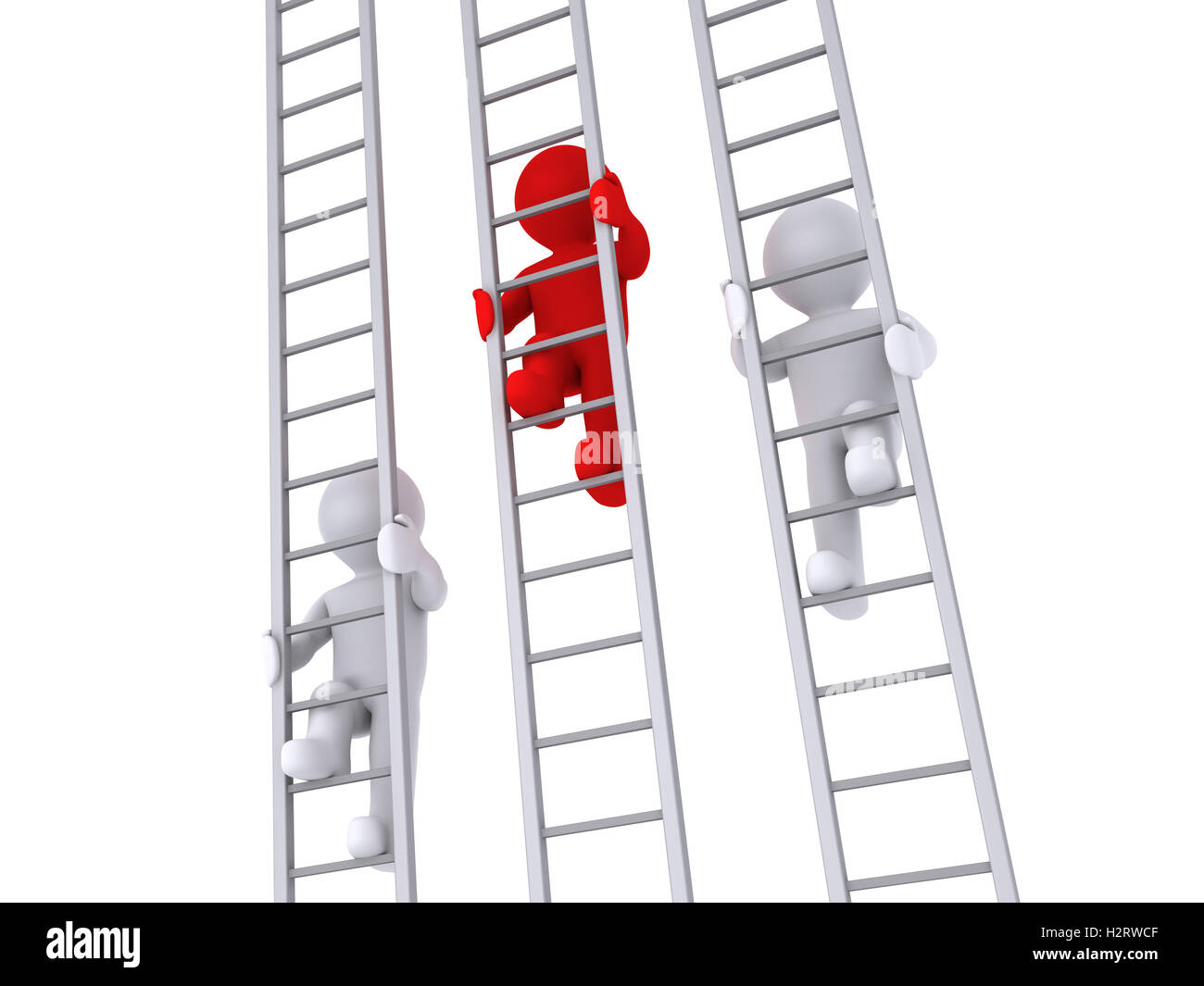 Three ladders hi-res stock photography and images - Alamy