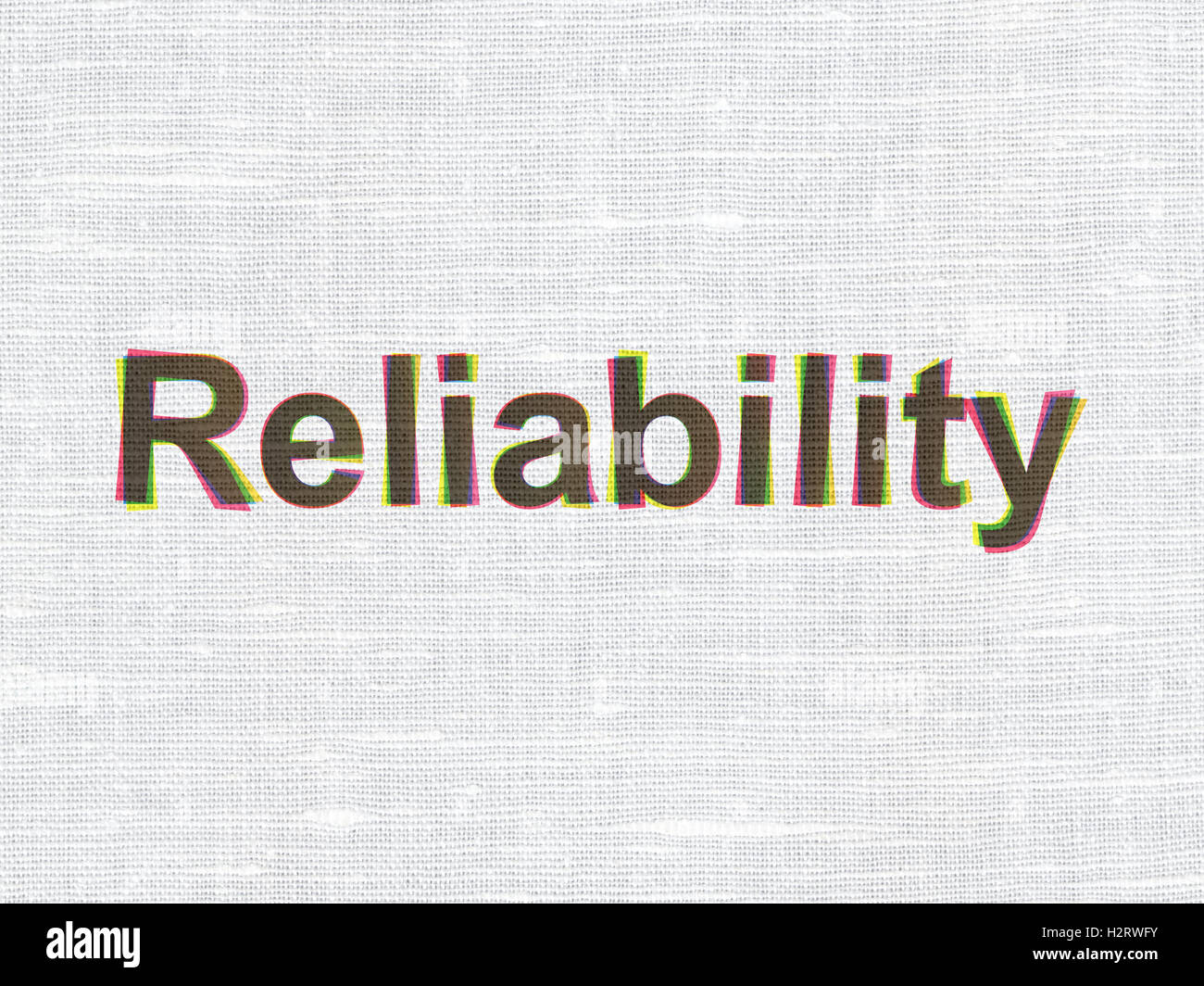 Finance concept: Reliability on fabric texture background Stock Photo ...