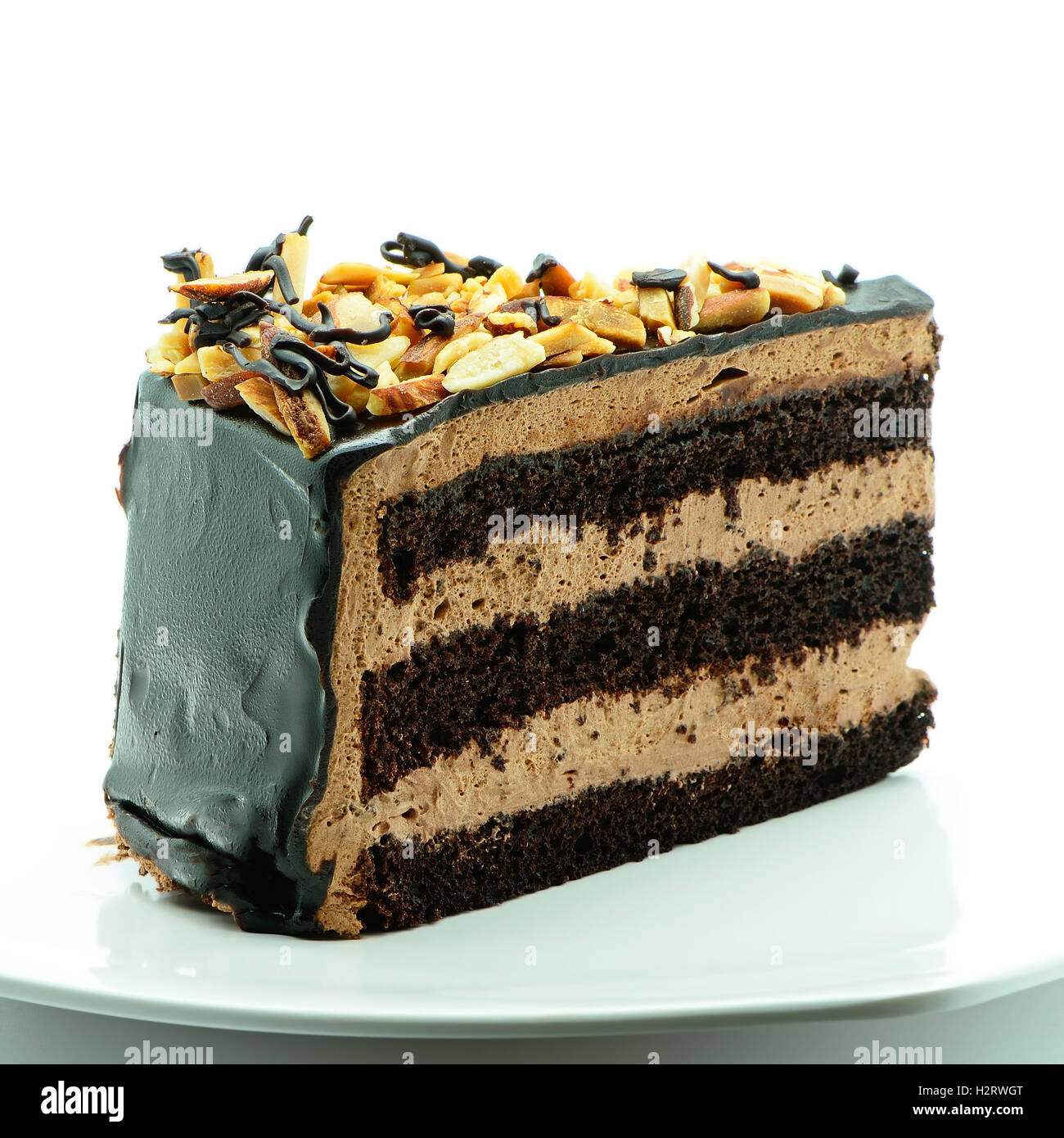 Isolated white background slice cake hi-res stock photography and ...