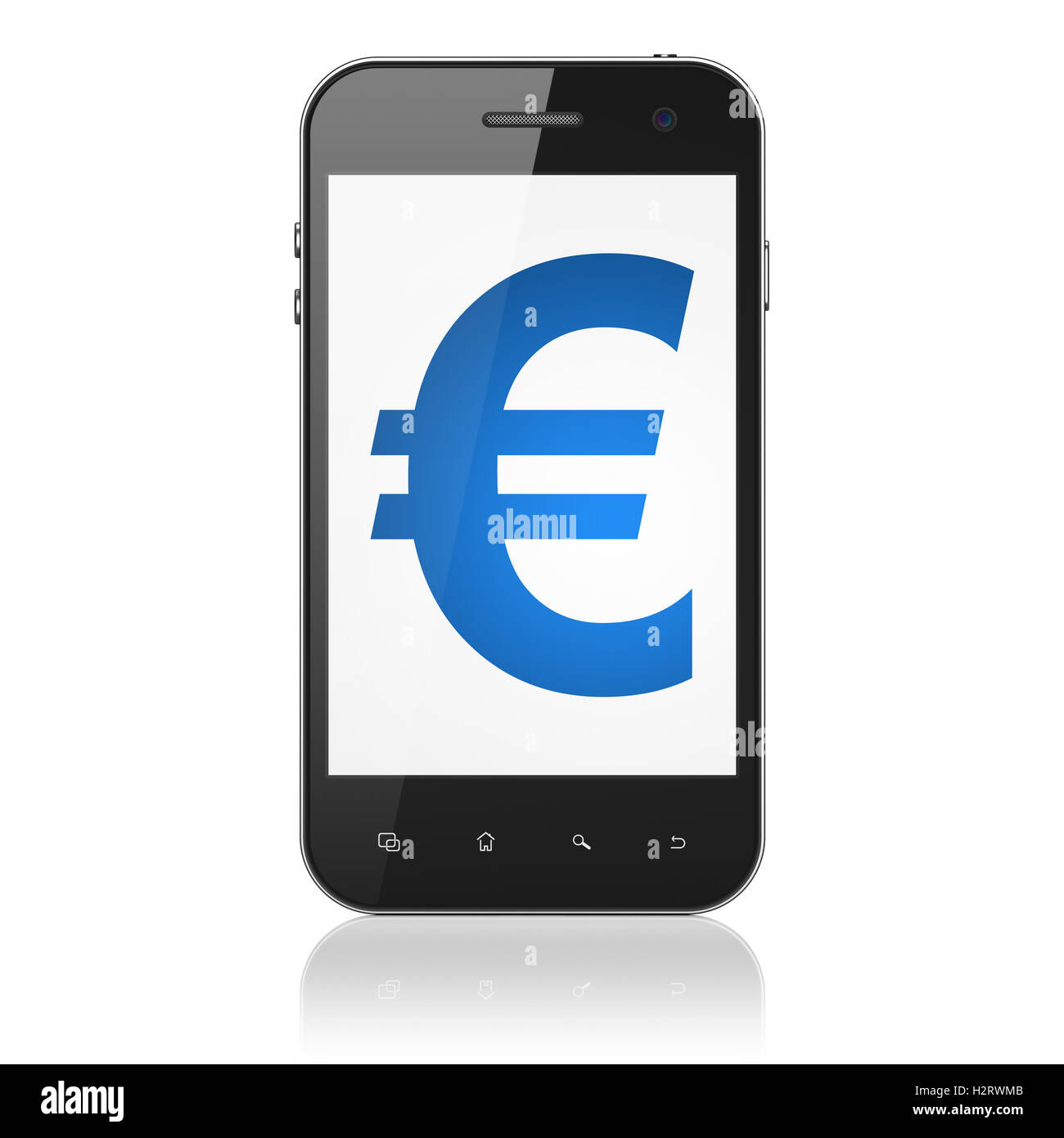 Currency concept: Euro on smartphone Stock Photo - Alamy
