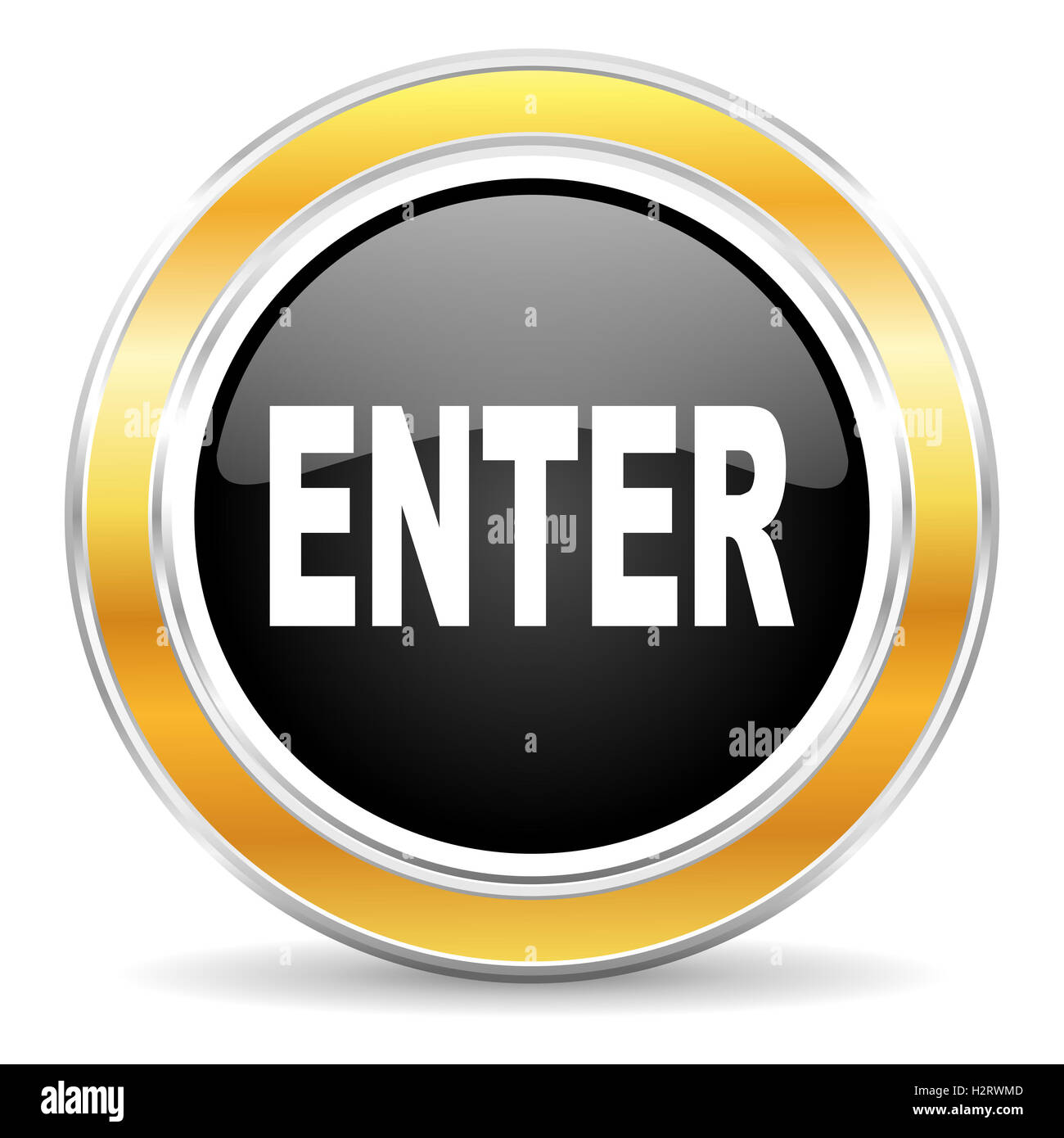 Login black web icon golden hi-res stock photography and images - Alamy
