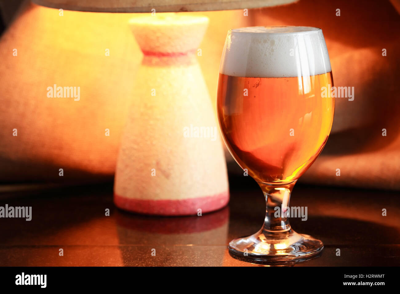 Beer And Lamp Stock Photo - Alamy