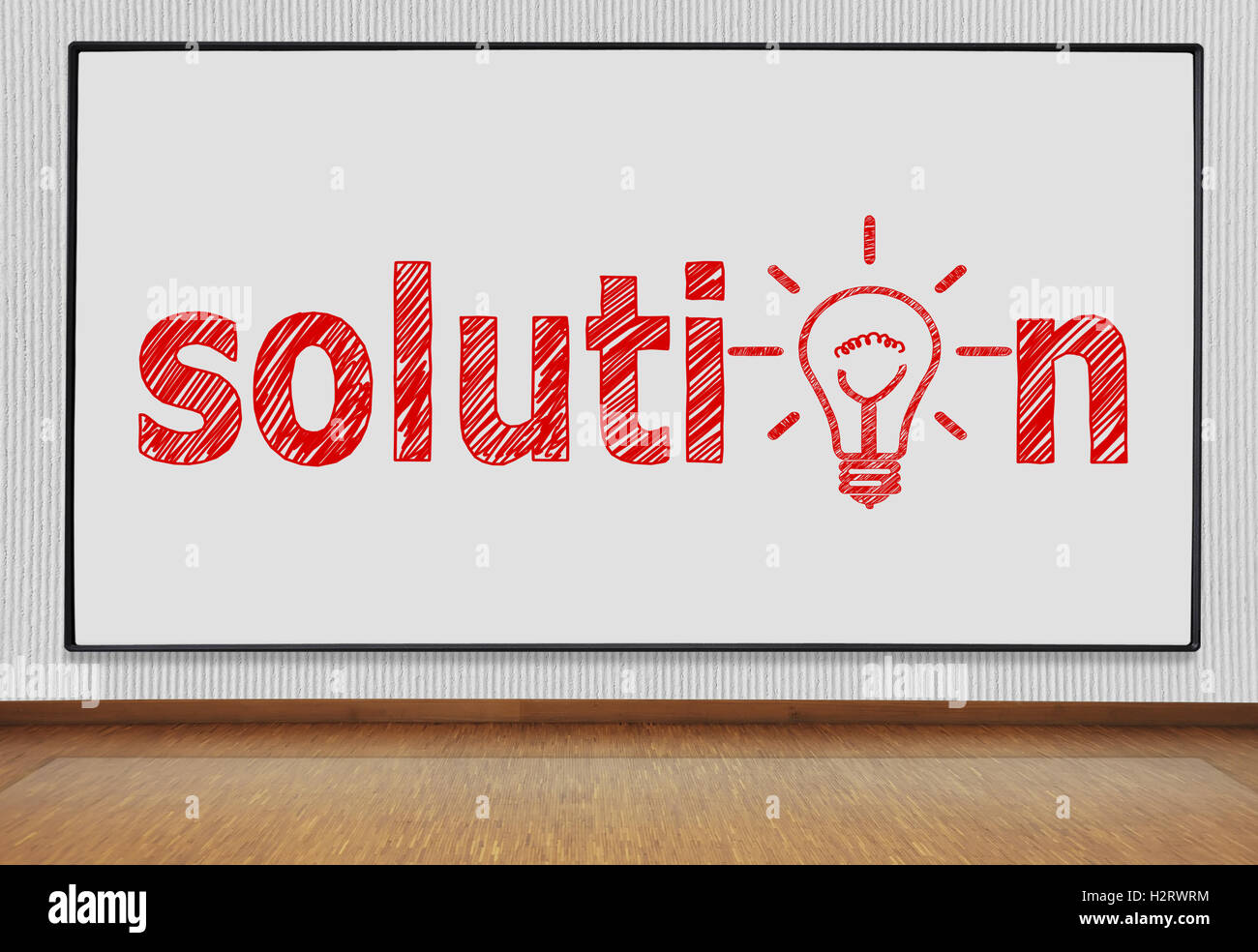 blackboard with solution Stock Photo - Alamy