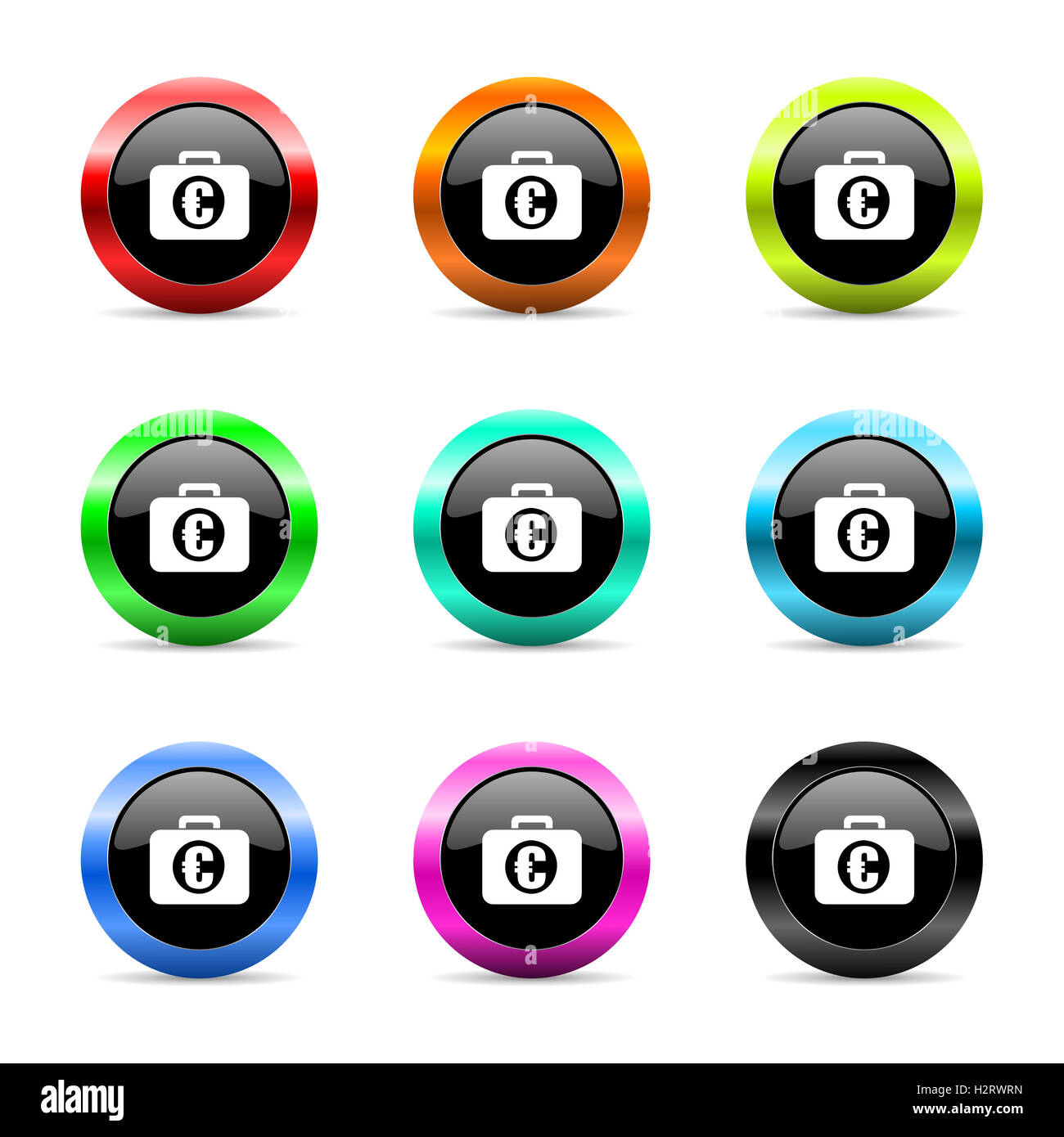 financial web icons set Stock Photo - Alamy