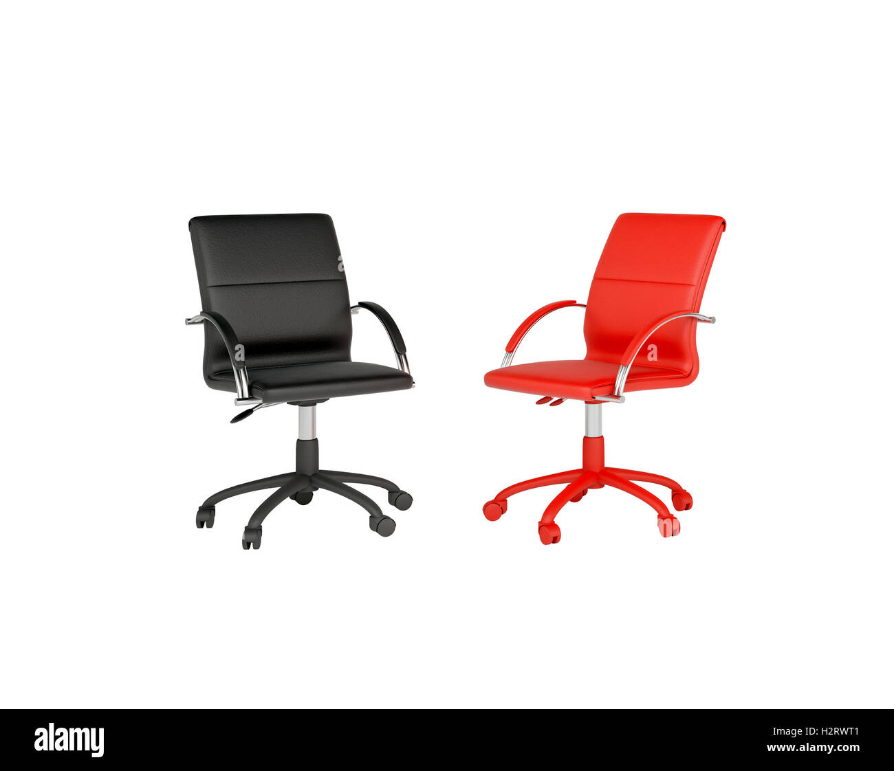 Two office chairs. The concept of dialogue Stock Photo - Alamy