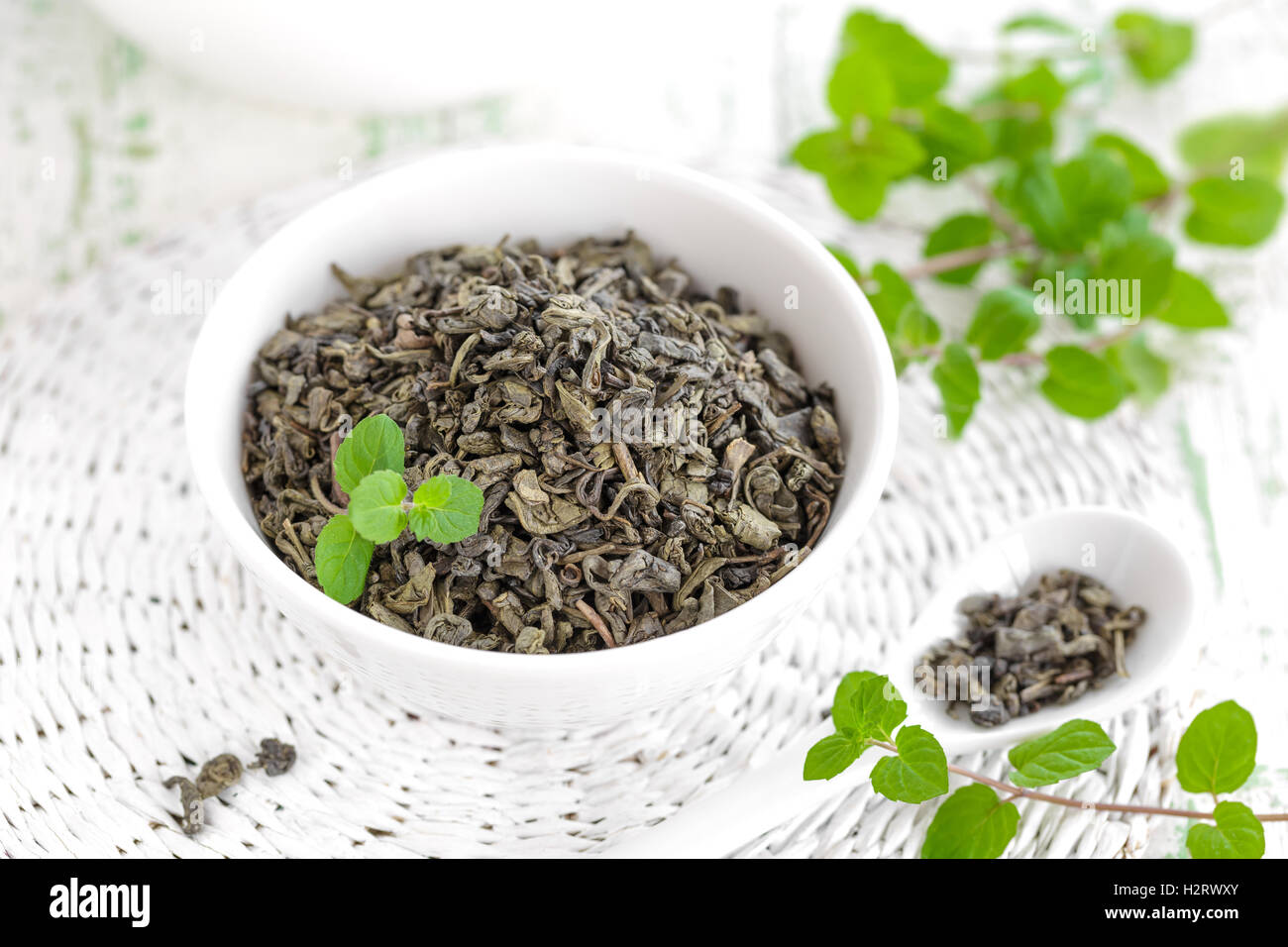 Tea with mint Stock Photo - Alamy
