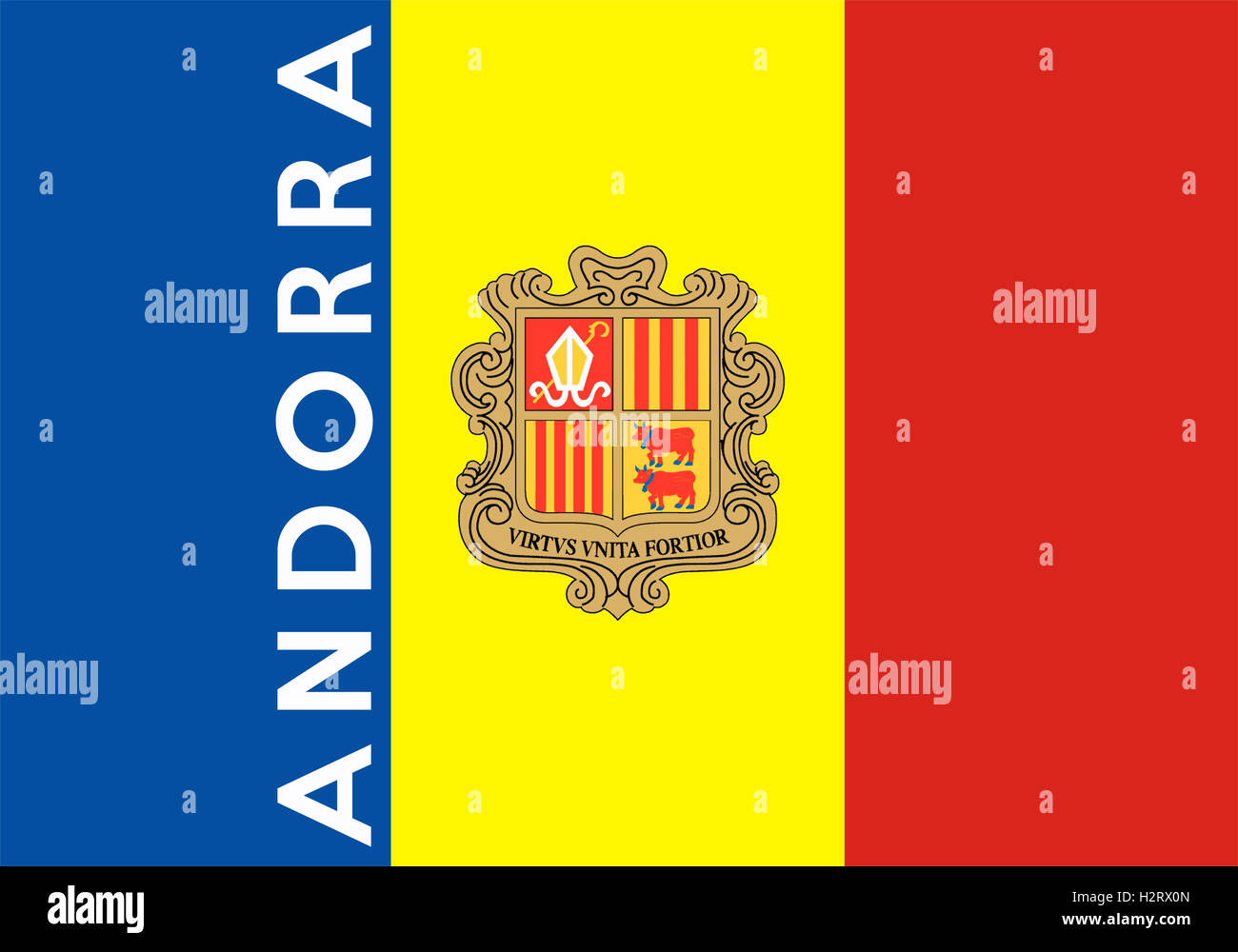 flag of andorra Stock Photo - Alamy