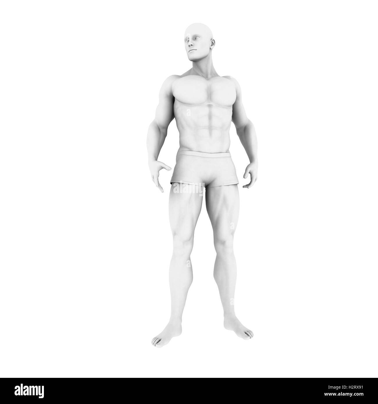 Superhero Pose With a Man in 3d Render Illustration Stock Photo - Alamy