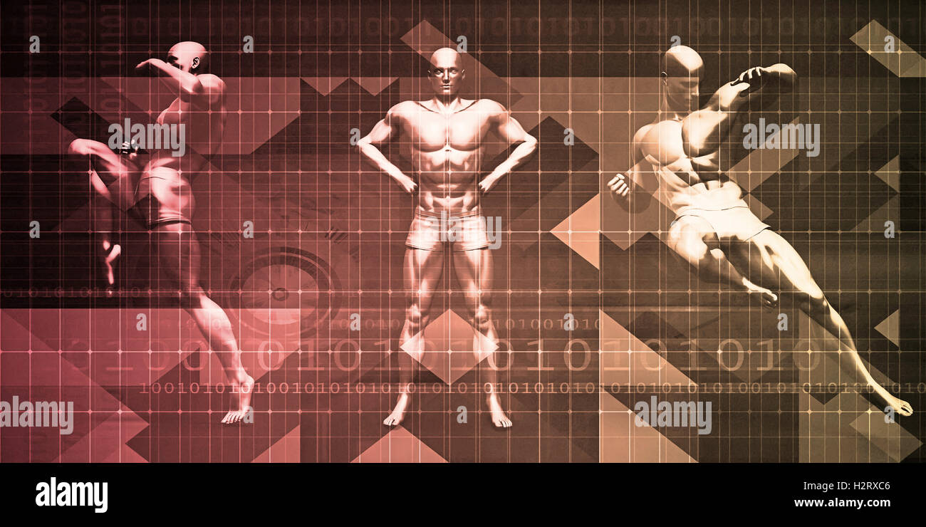 Body Combat Sport Design with Men in Fighting Stance Stock Photo - Alamy