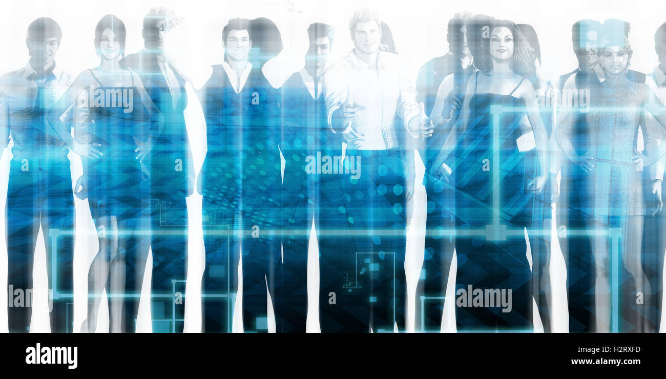 Management Team and Leader of a Group of Businessmen Stock Photo - Alamy