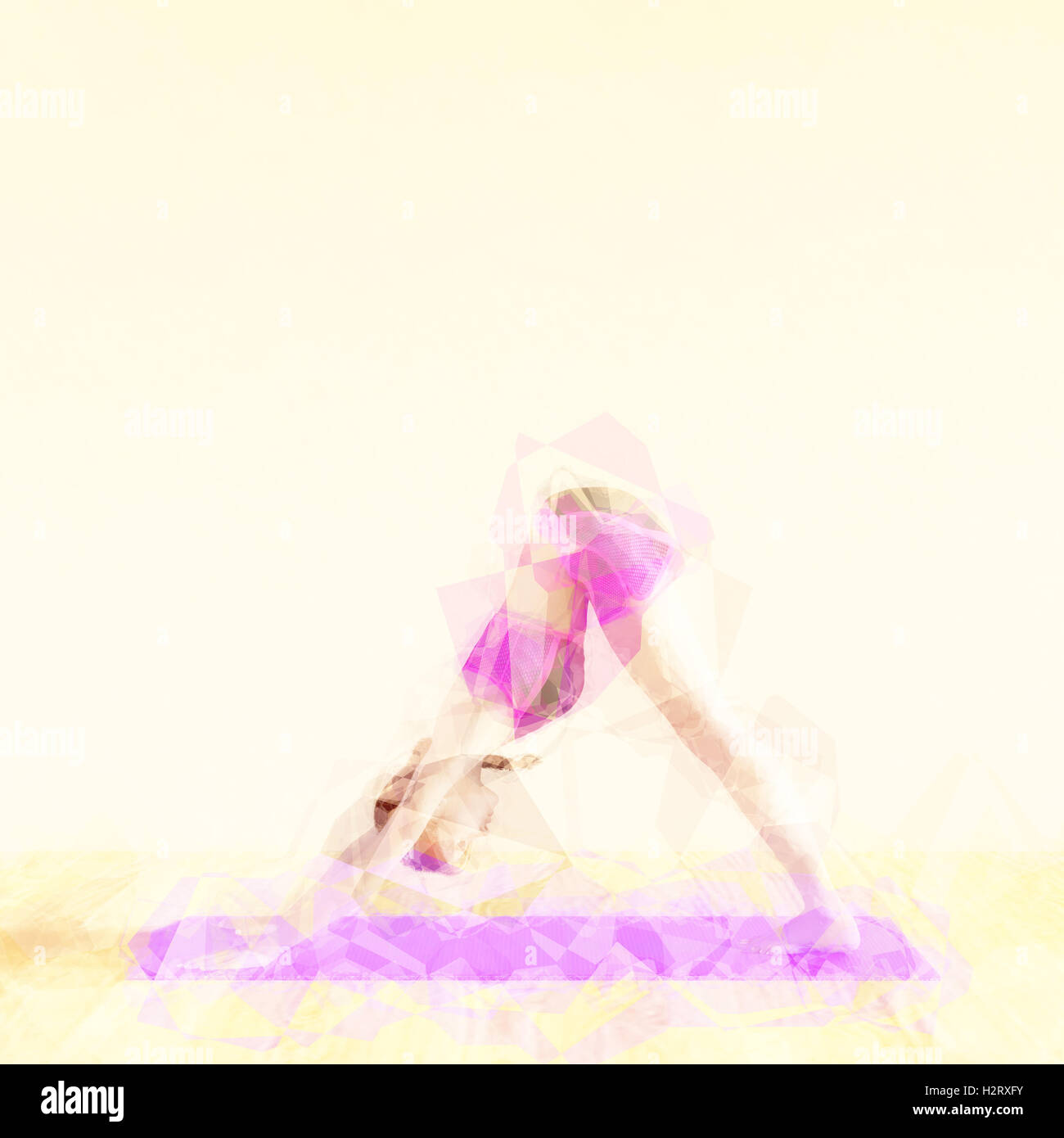 Zen State Concept Illustration with Woman Reaching Peacefulness Stock ...