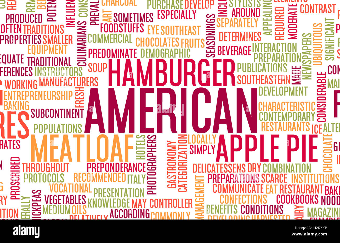 American Food and Cuisine Menu Background with Local Dishes Stock Photo ...