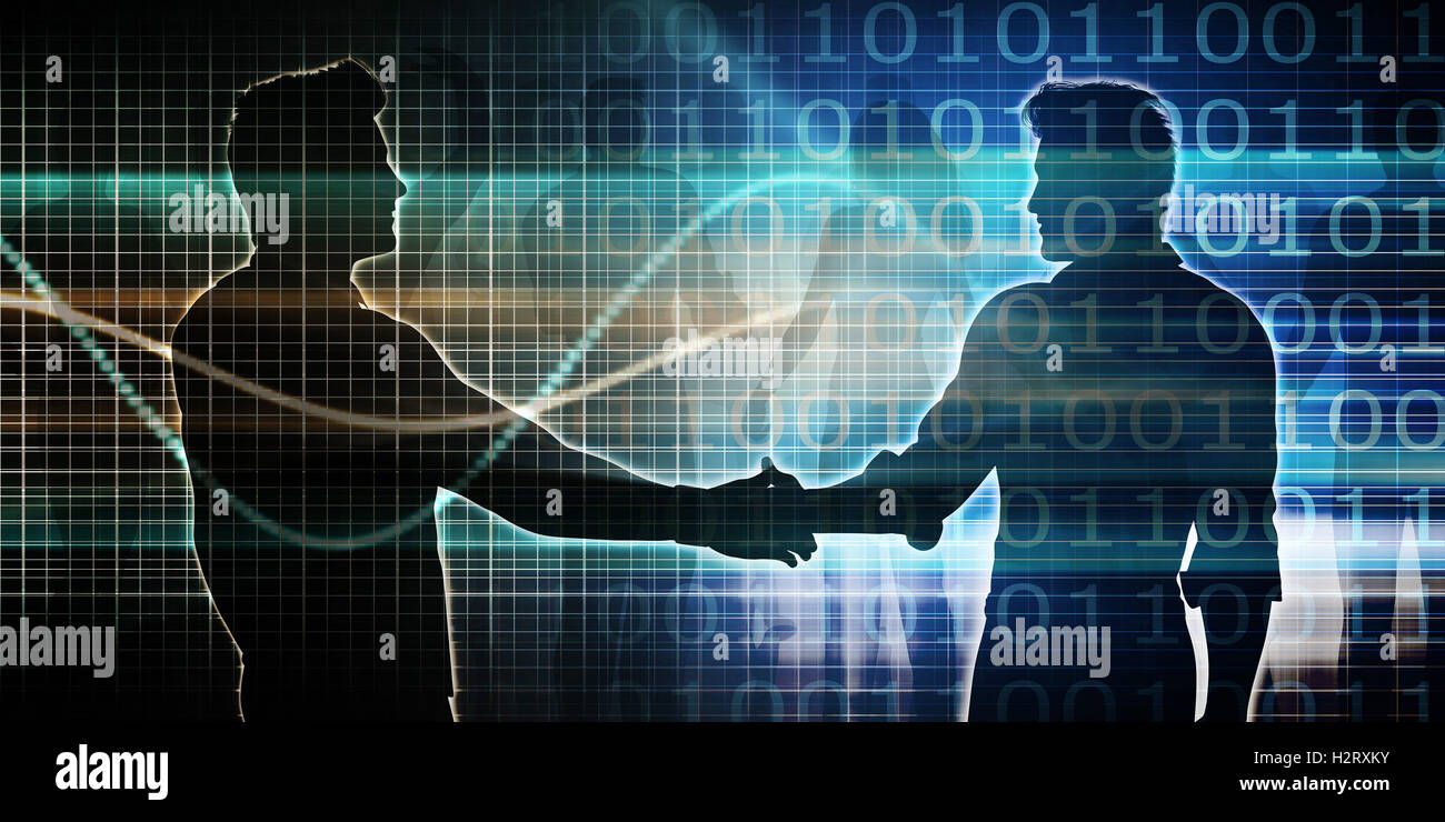 Business Handshake Between Two Companies or Parties Stock Photo - Alamy