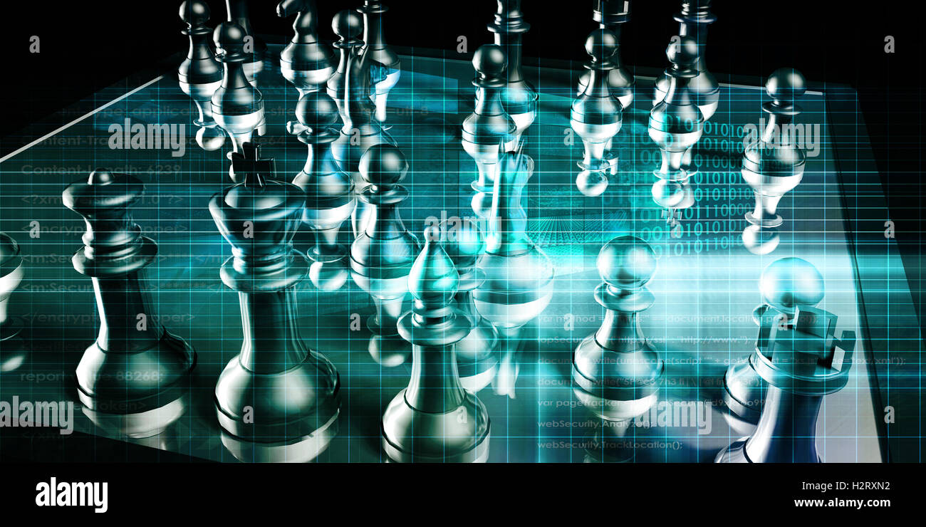 Business Strategy with a Chess Board Concept Stock Photo - Alamy