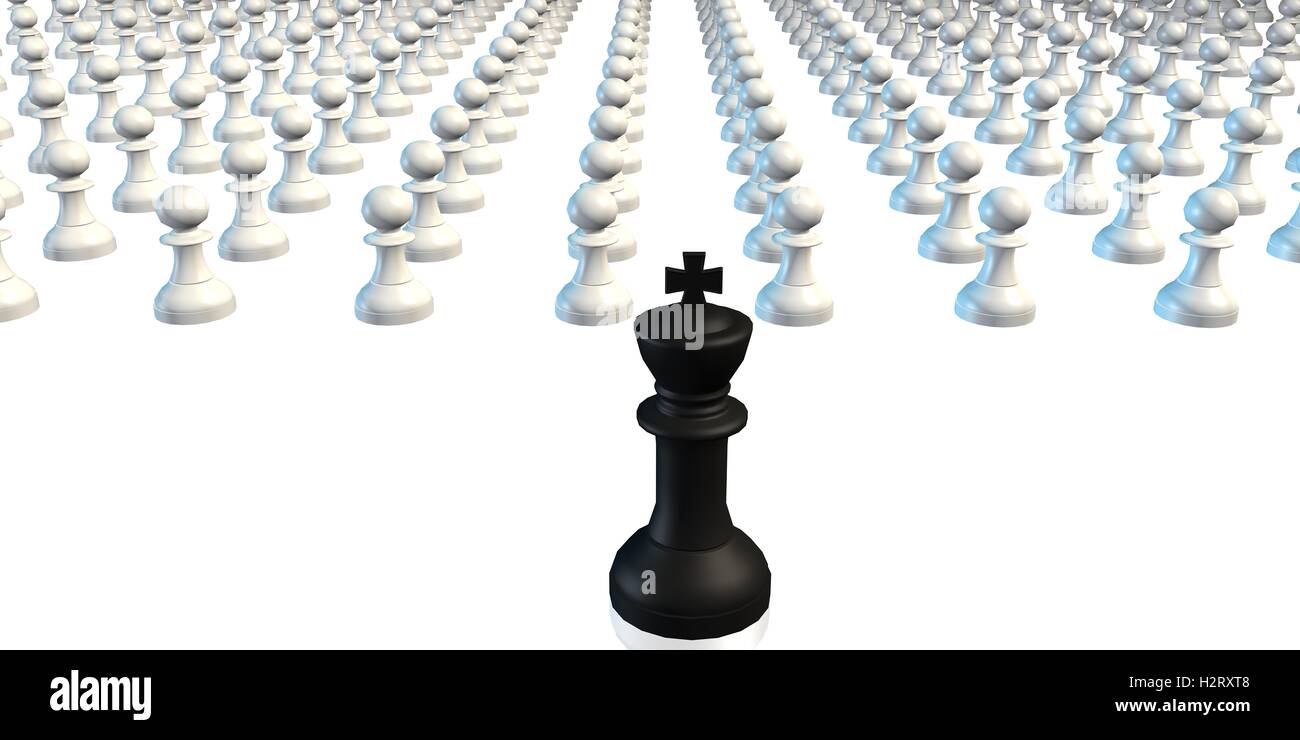 Leadership King Leading Pawns Chess Business Concept Stock Photo - Alamy