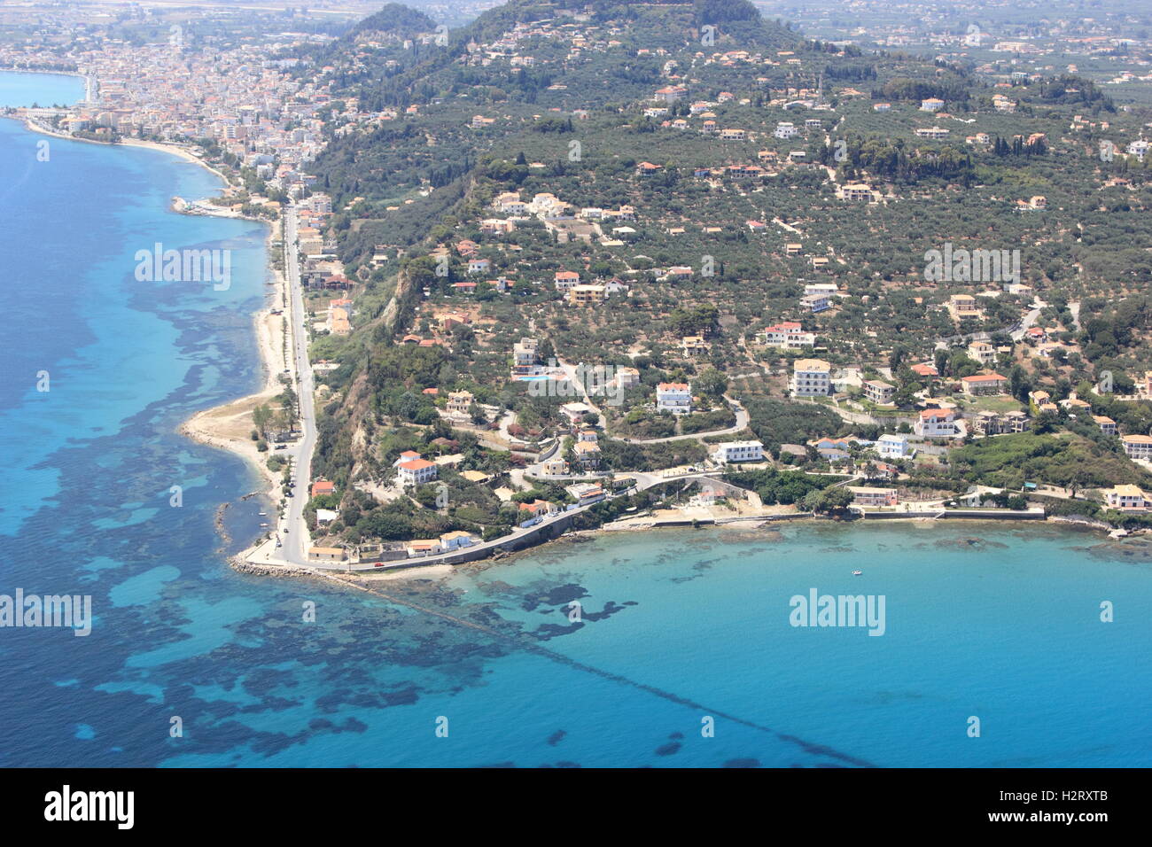 Aerial view on Zakynthos island Greece - Zante town Stock Photo - Alamy