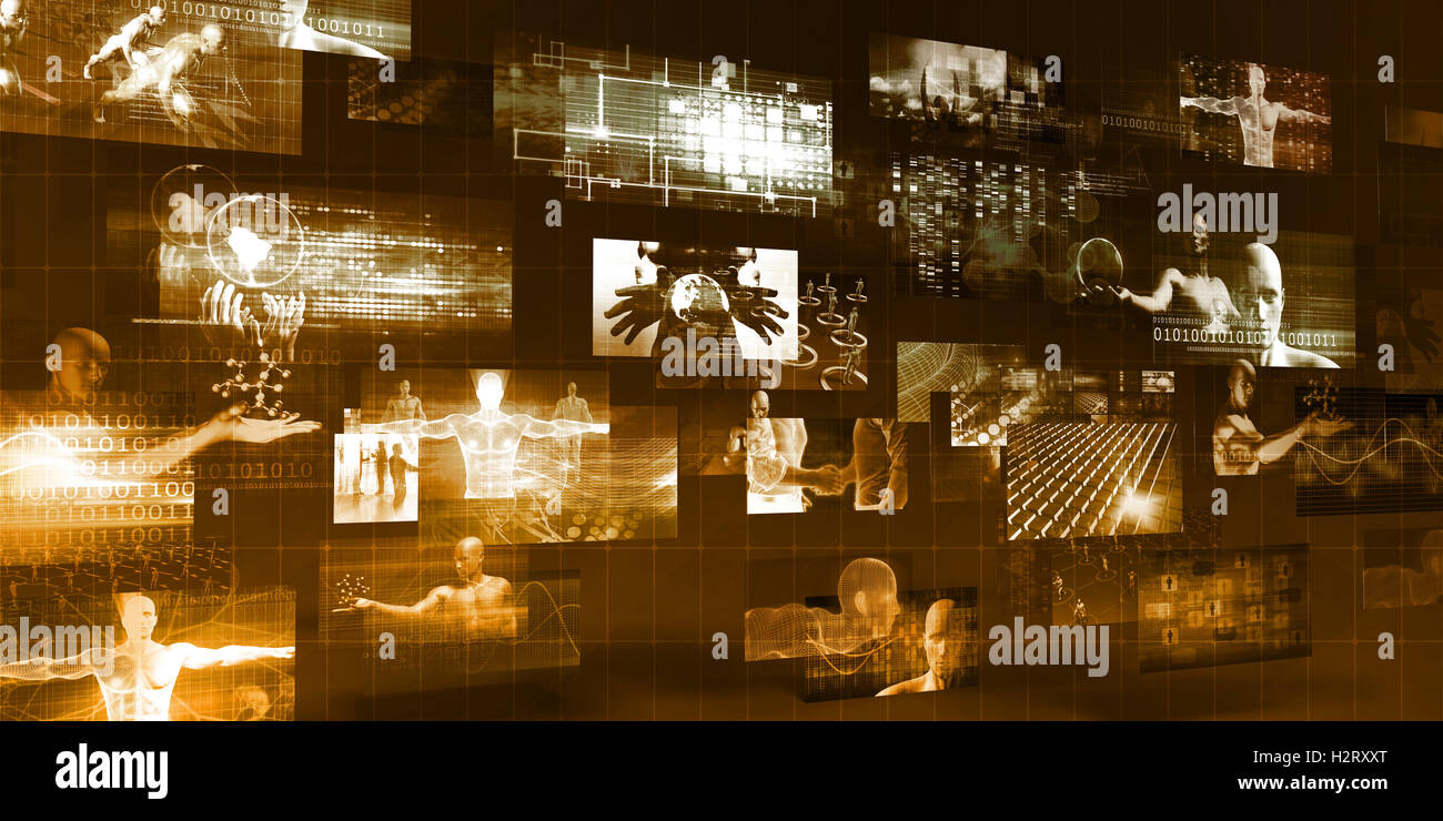 Multimedia Technology For Internet Sharing as Concept Stock Photo - Alamy