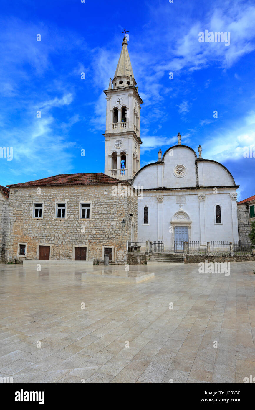 St Mary's Church, Jelsa, Hvar Island, Croatia, Dalmatia, Dalmatian ...