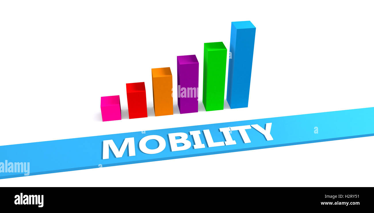 Great Mobility Concept with Good Chart Showing Progress Stock Photo - Alamy