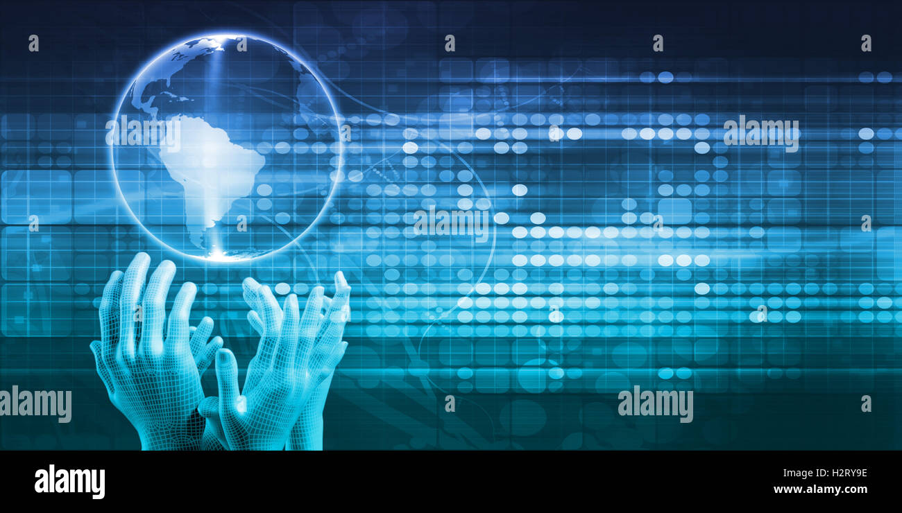 Global Connection and Communications Platform System Art Stock Photo ...
