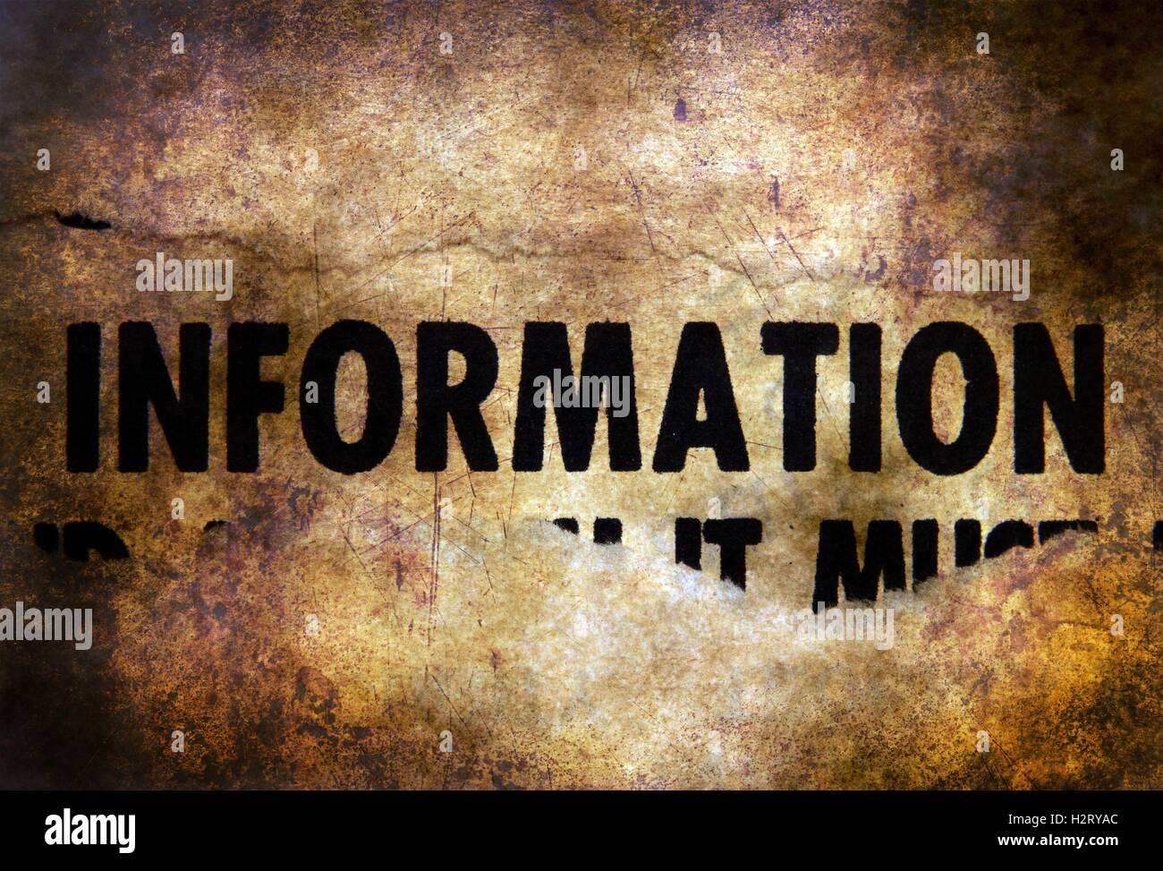 Information text on grunge background Stock Photo - Alamy