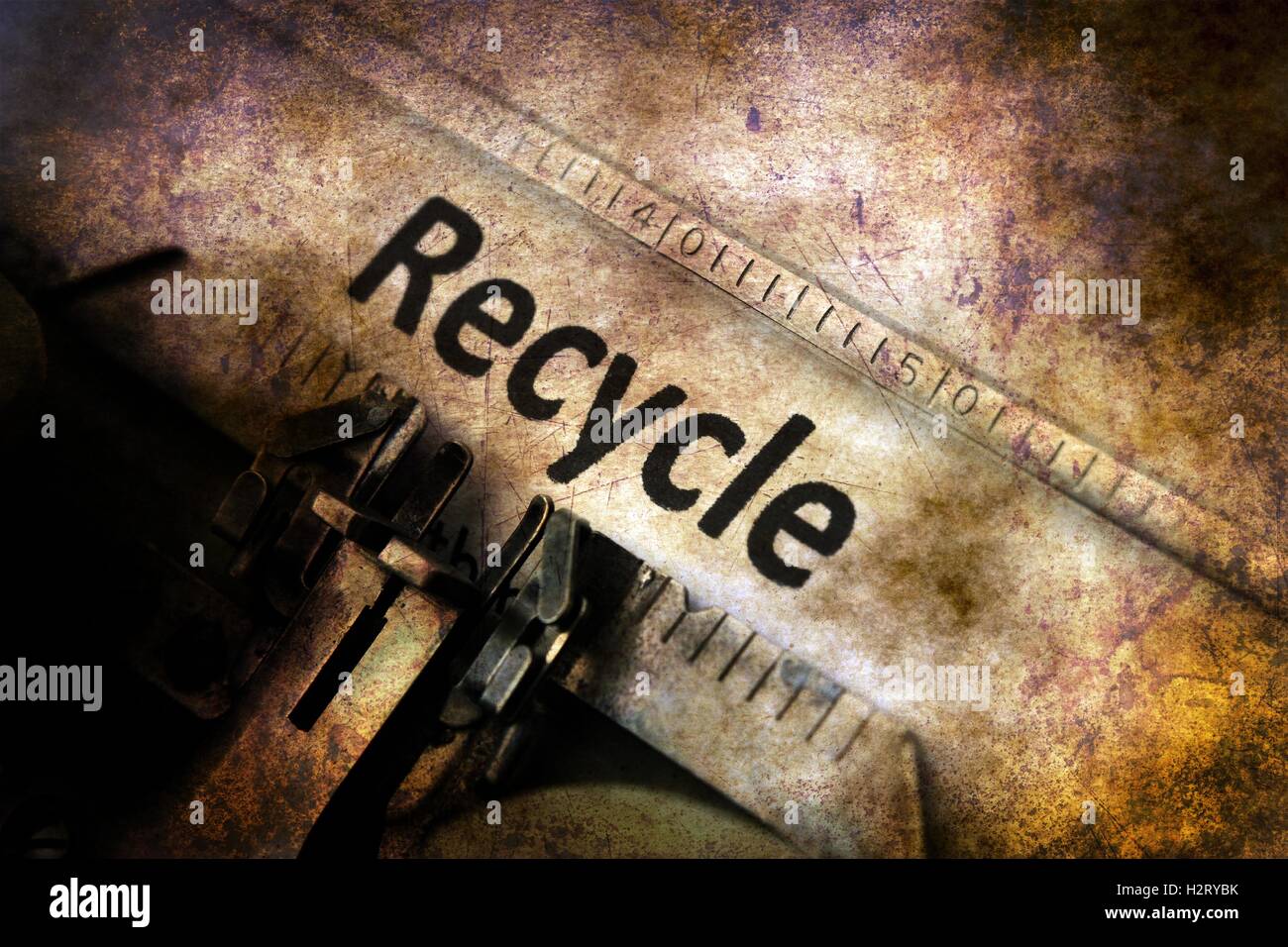 Recycle text on typewriter Stock Photo - Alamy