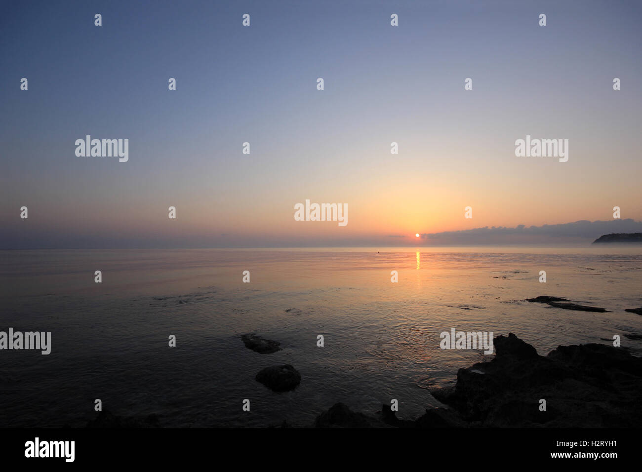Sunrise over the Ionian sea on Zakynthos island Greece Stock Photo - Alamy
