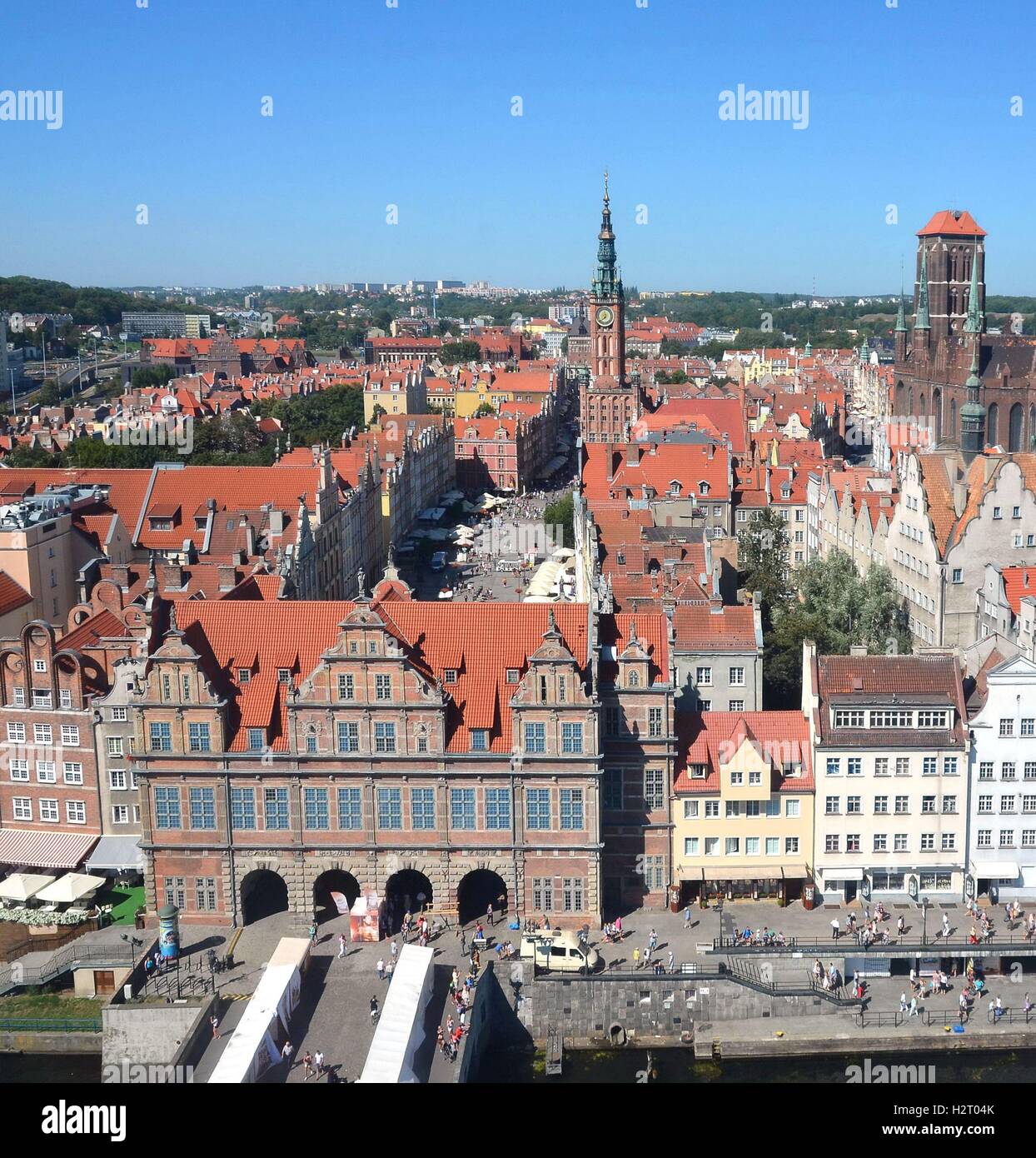 Top View On Gdansk (danzig) old Town In Poland Stock Photo - Alamy