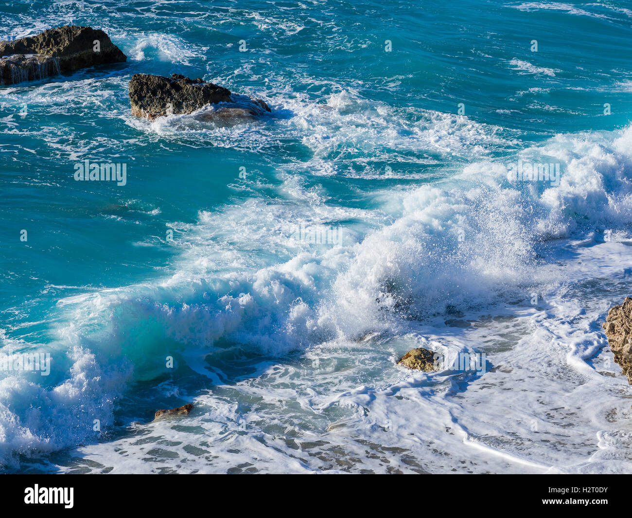 The Ionian sea in Lefkada Greece Stock Photo - Alamy