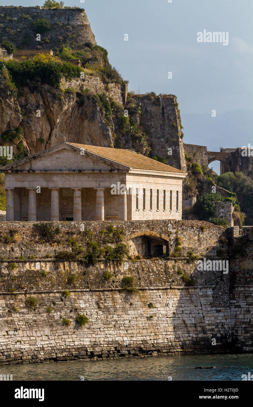Hellenic temple at Corfu island, Greece Stock Photo - Alamy