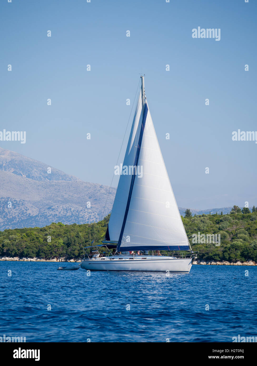 Sailing yacht in Lefkada Greece Stock Photo - Alamy