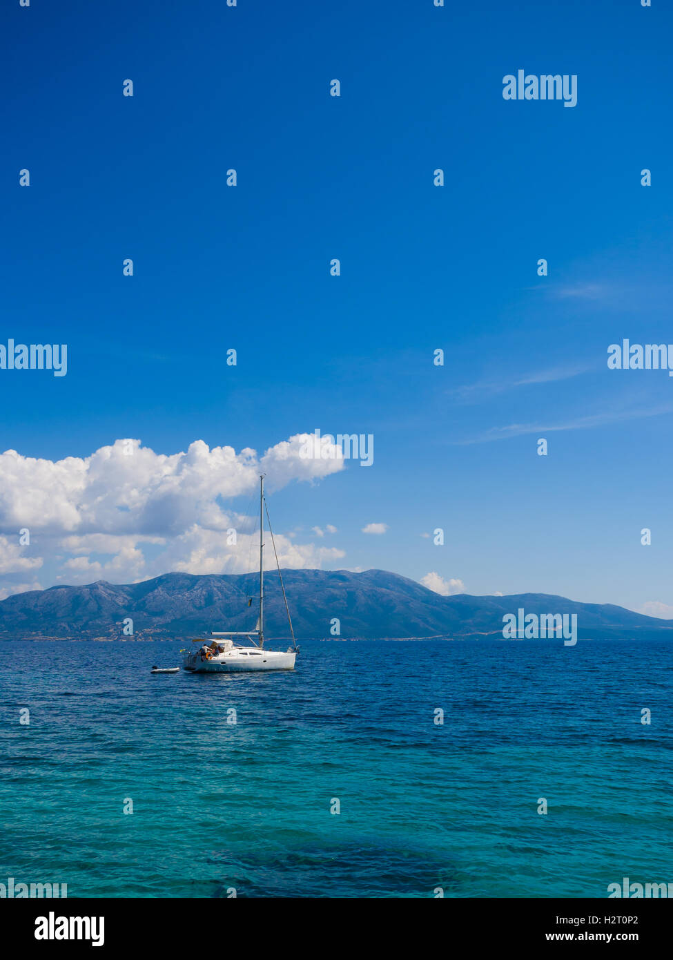 Sailing yacht in Lefkada Greece Stock Photo - Alamy