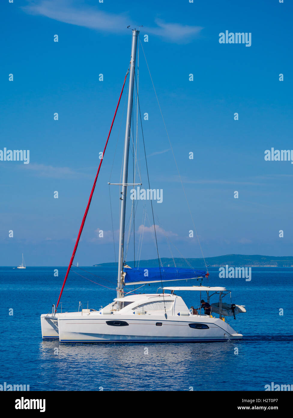 Sailing yacht in Lefkada Greece Stock Photo - Alamy