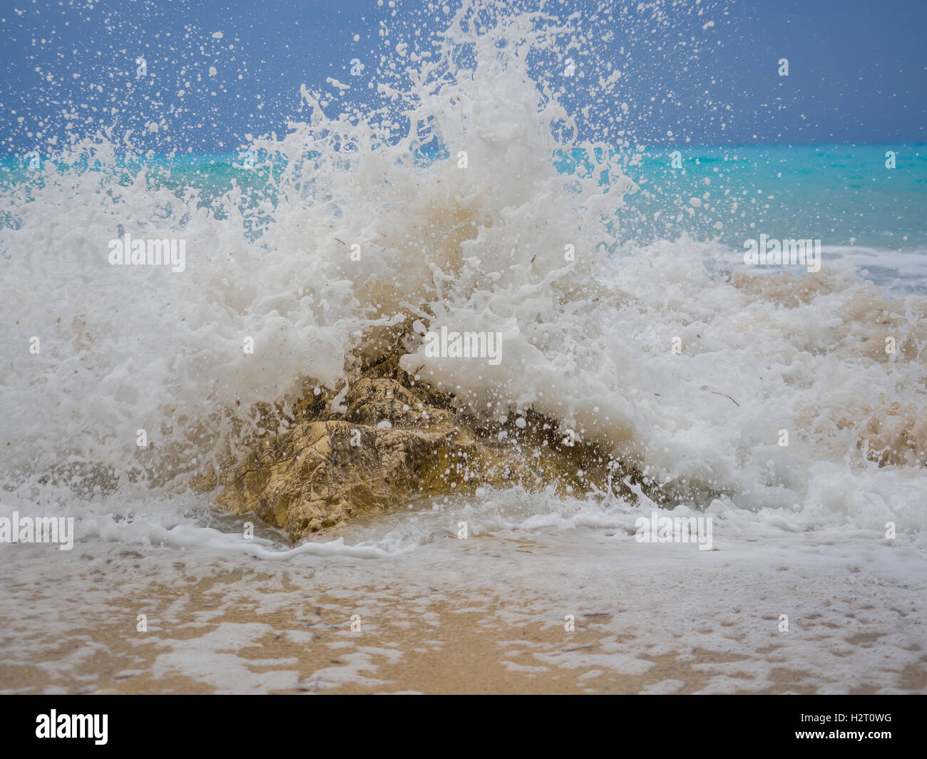 The famous Kathisma beach in Lefkada Greece Stock Photo - Alamy